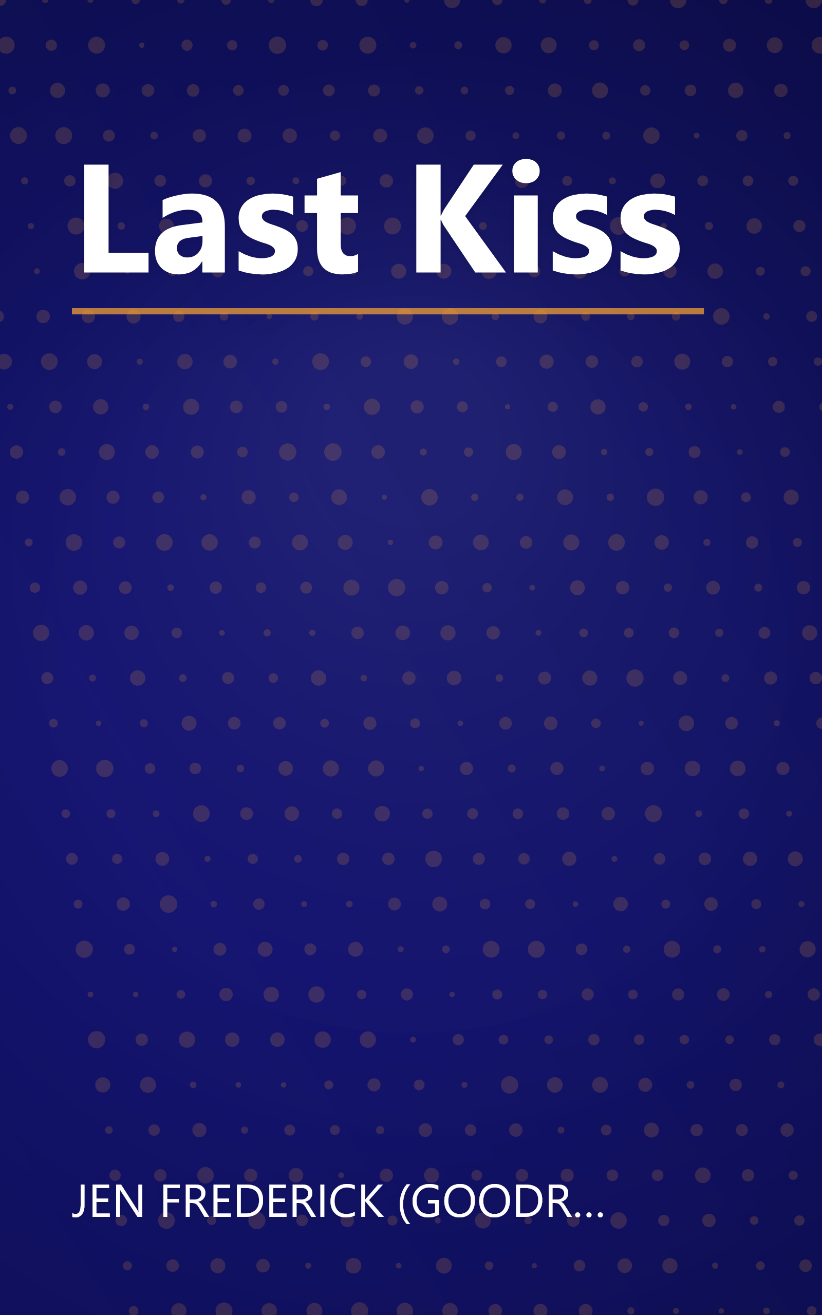 Last Kiss book cover