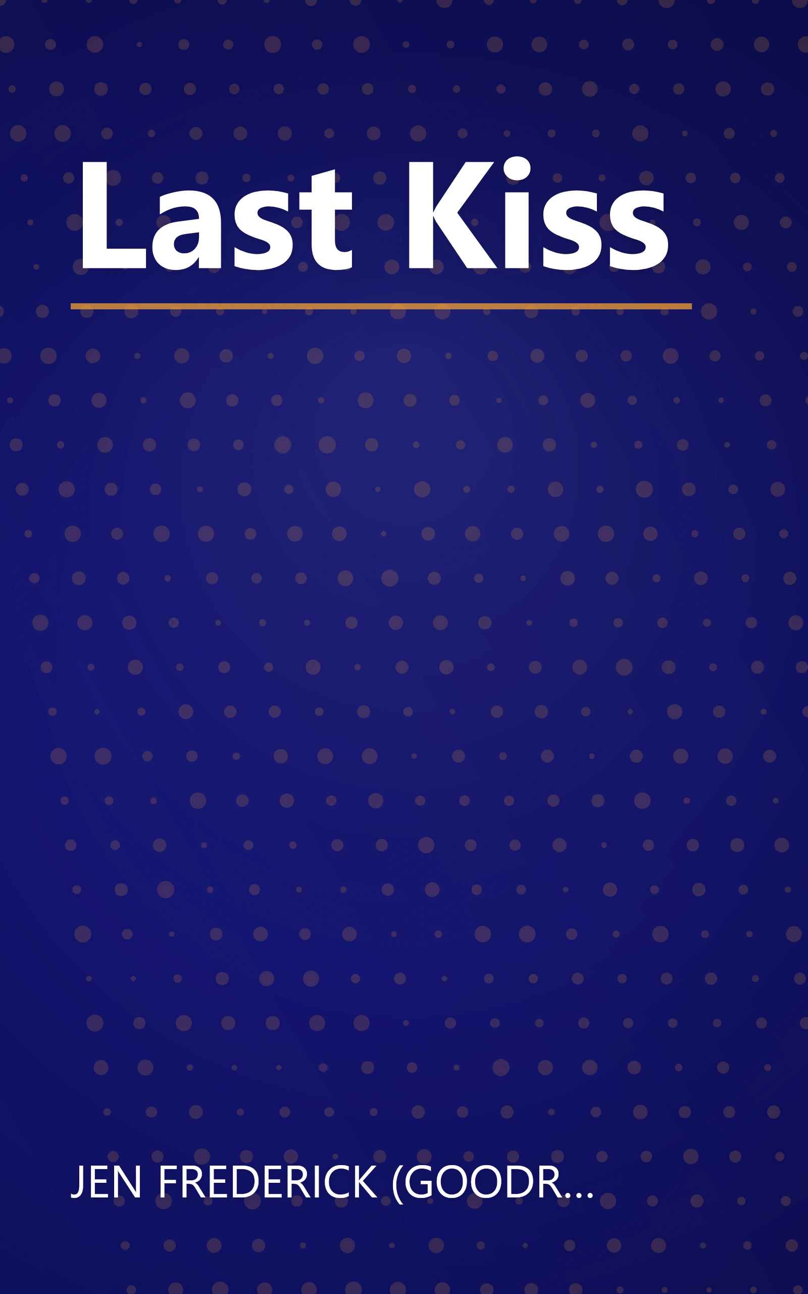 Last Kiss book cover
