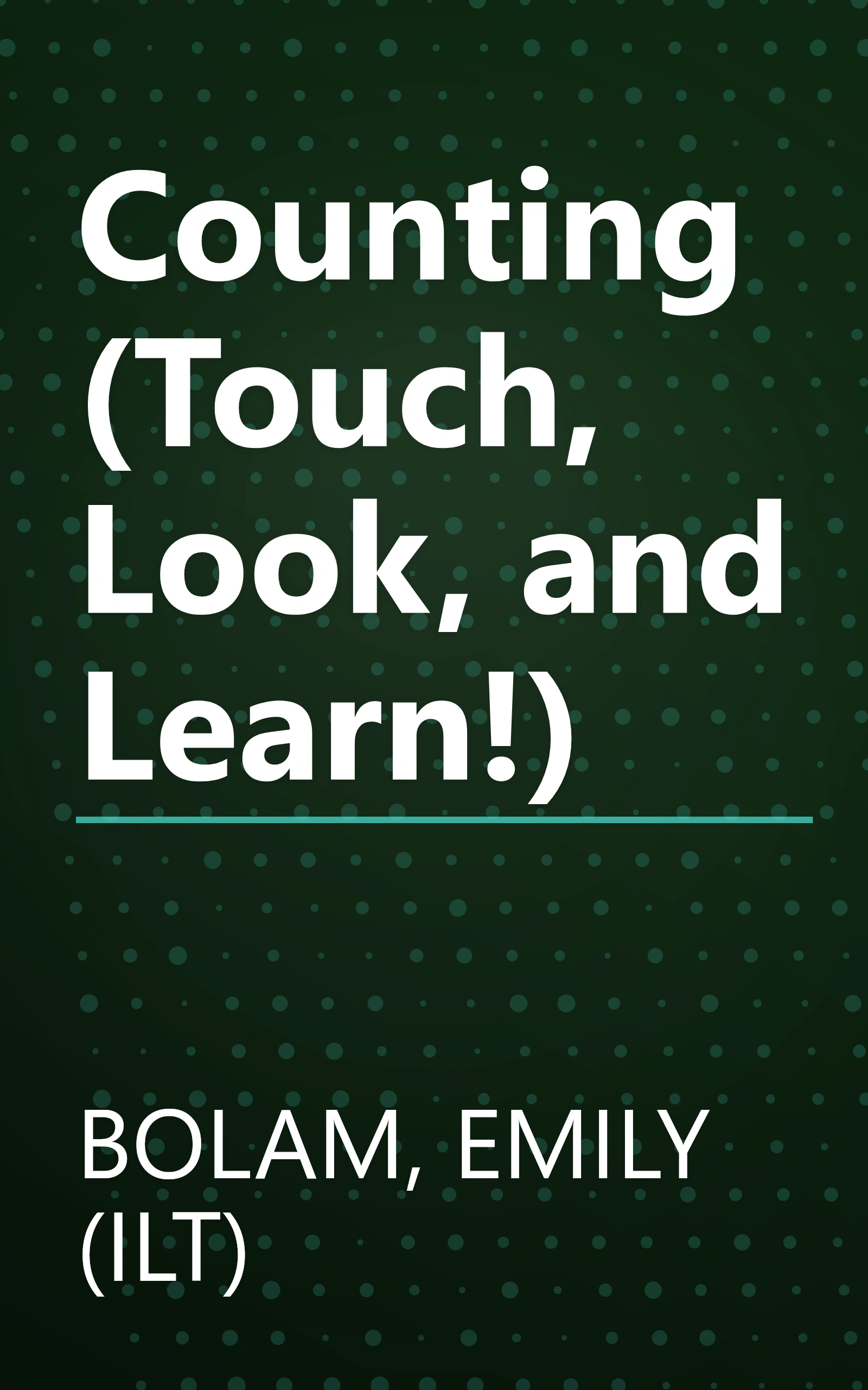 Counting (Touch, Look, and Learn!) book cover