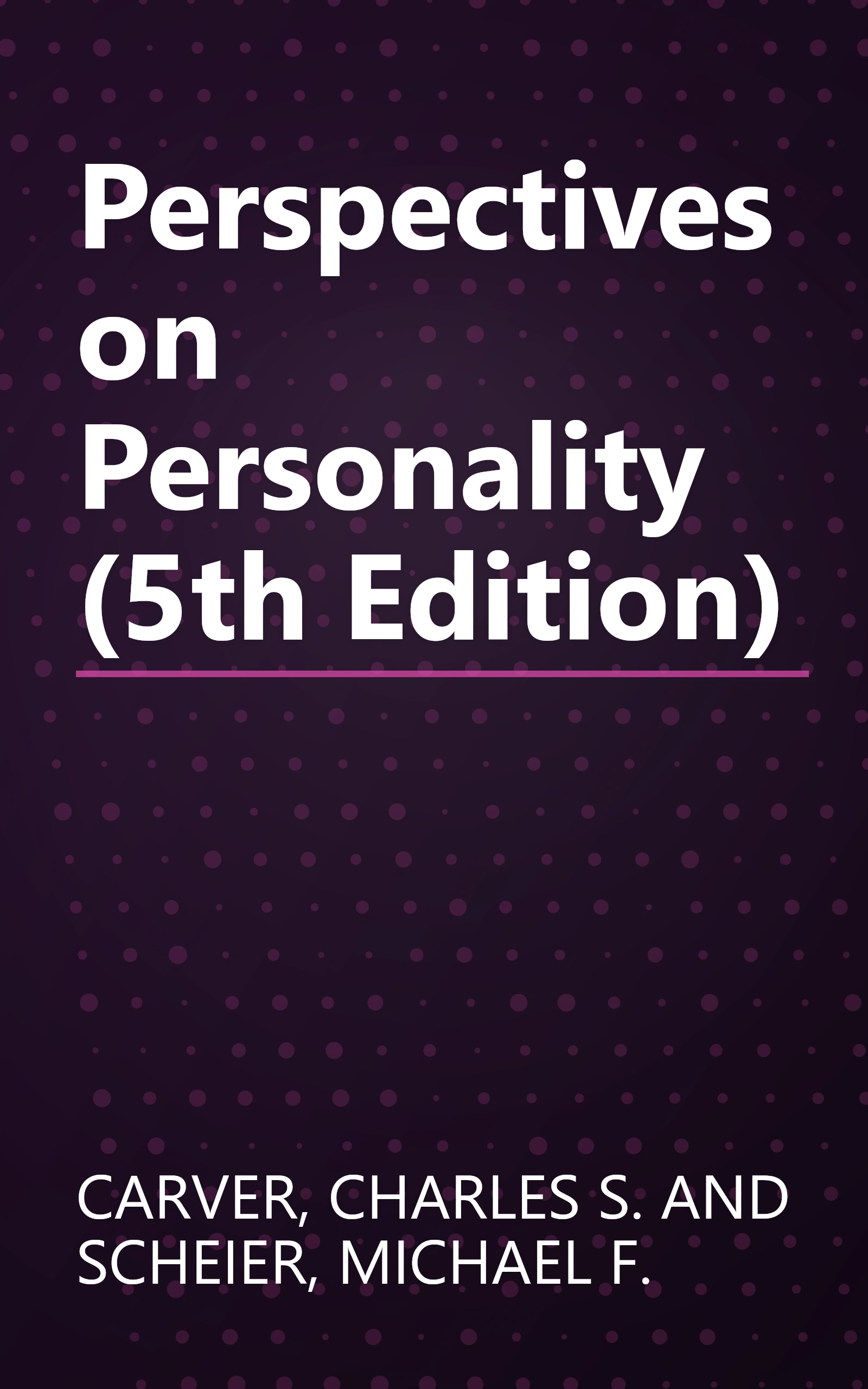 Perspectives on Personality (5th Edition) book cover
