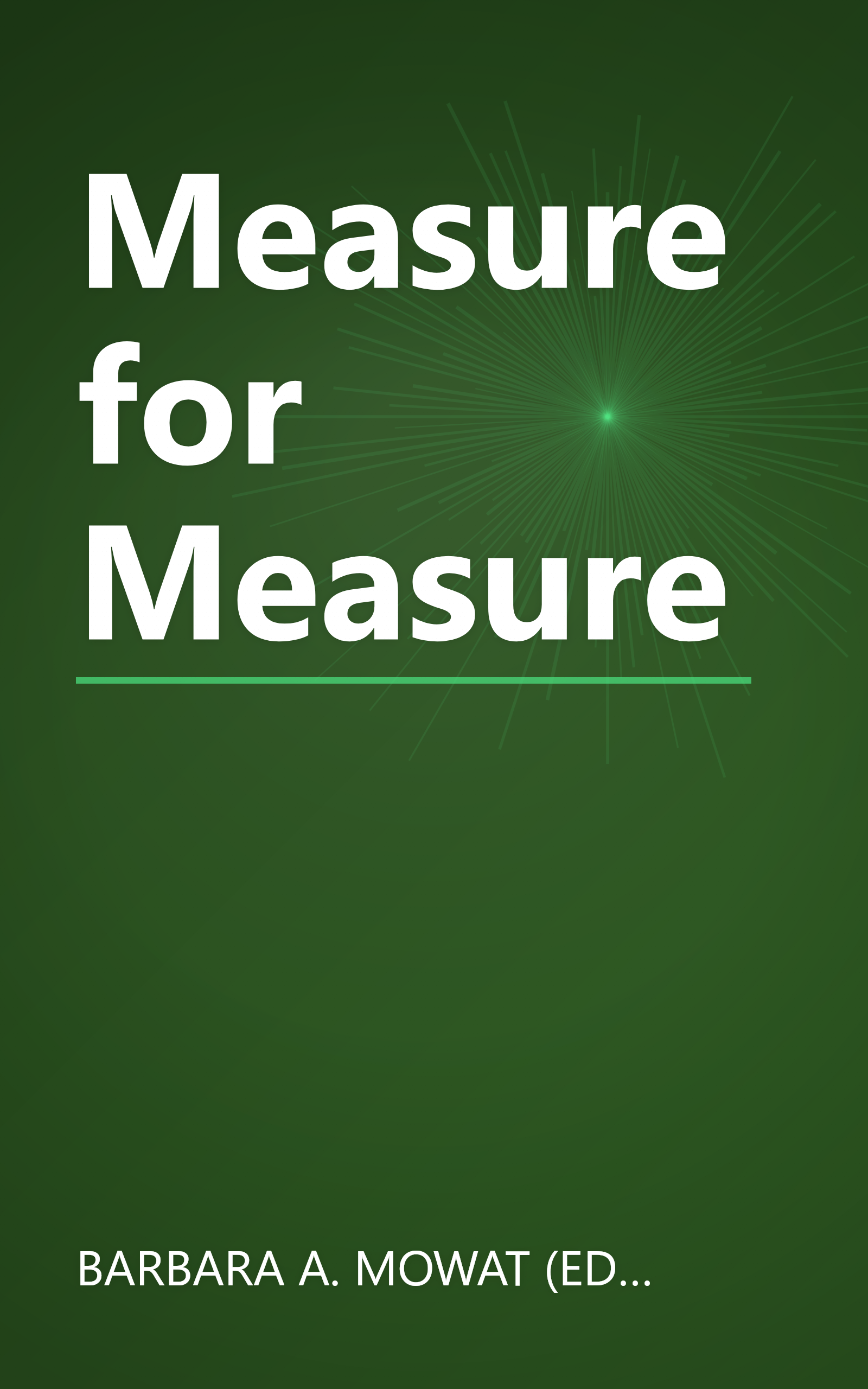 Measure for Measure book cover