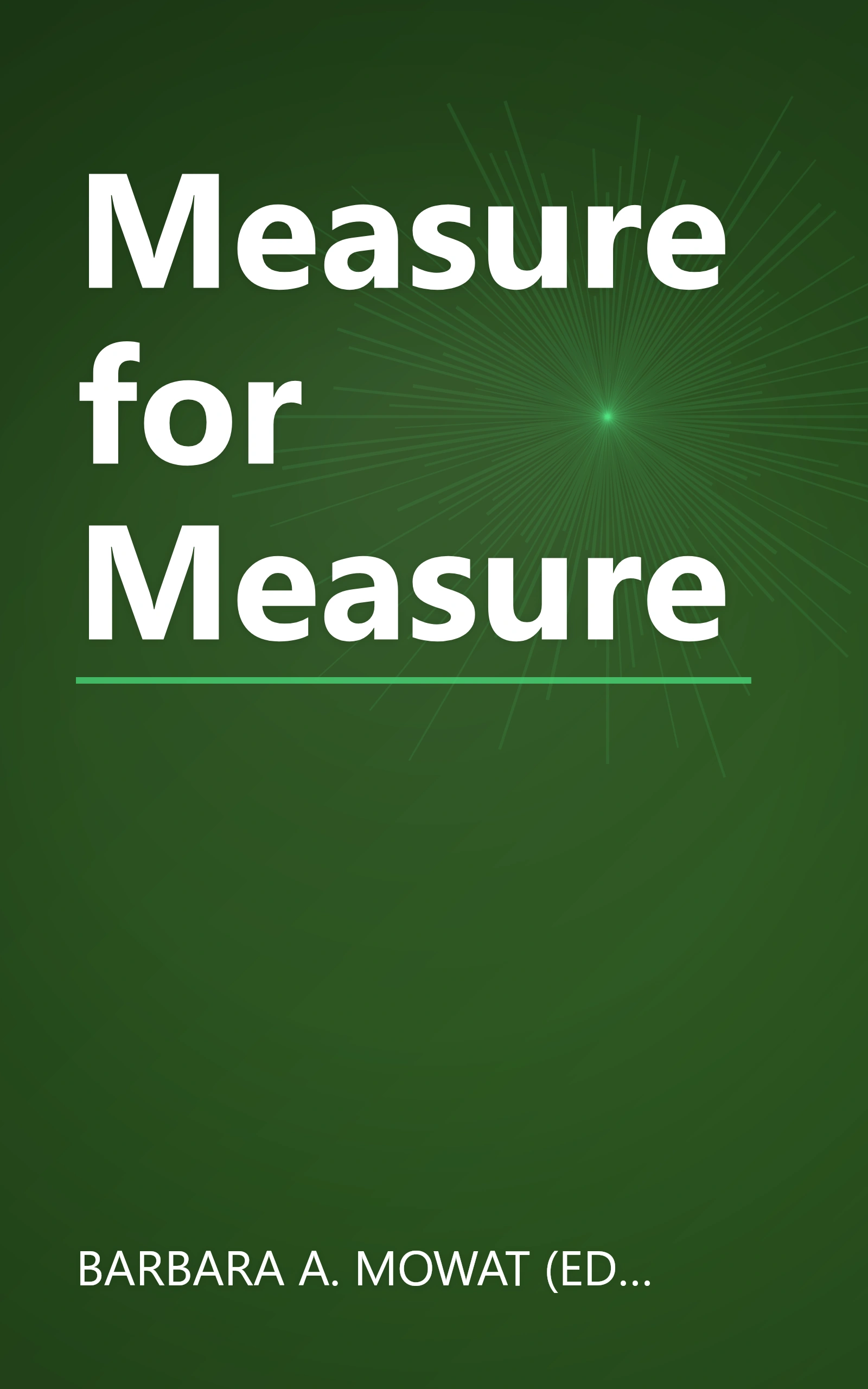 Measure for Measure book cover