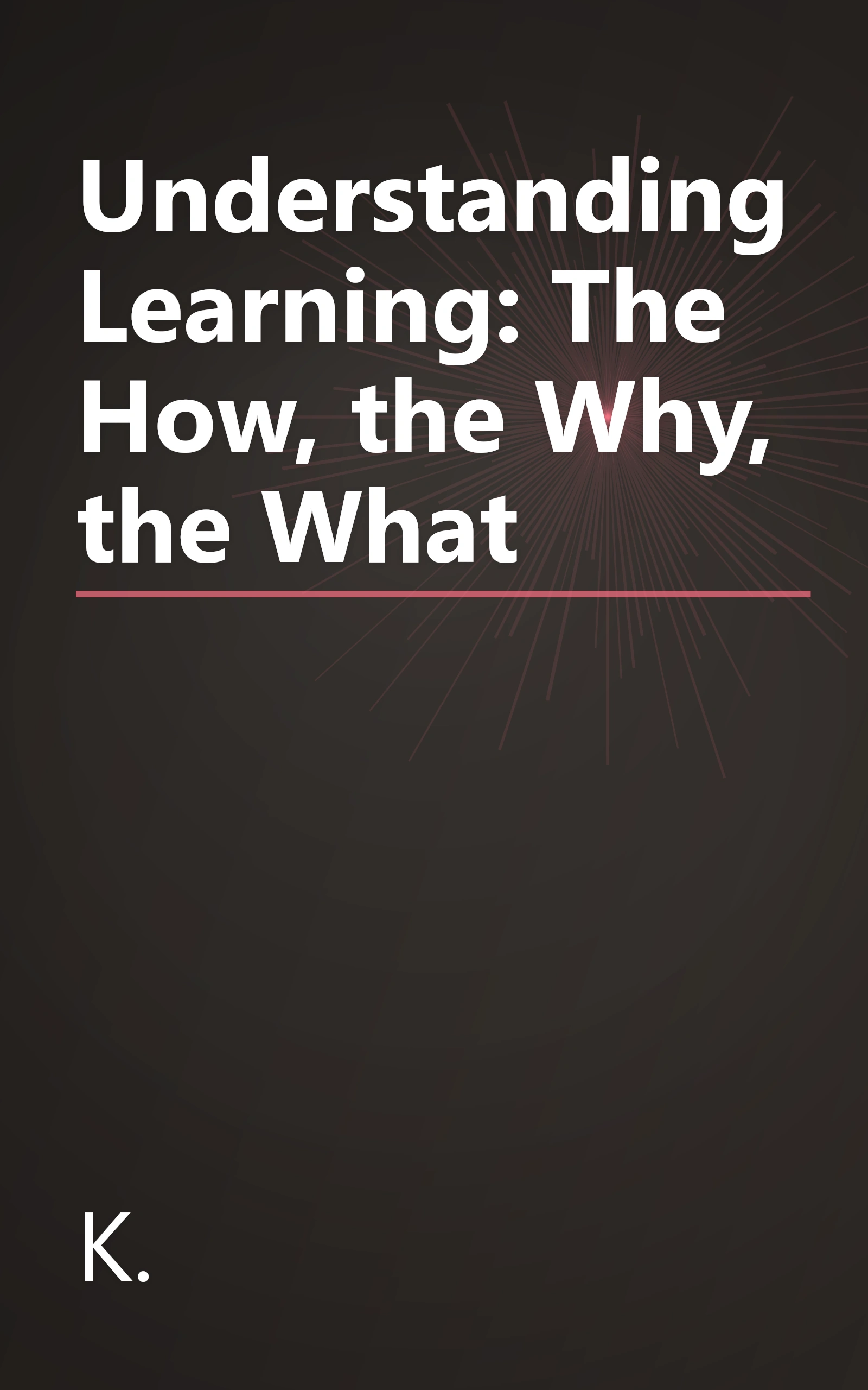 Understanding Learning: The How, the Why, the What book cover