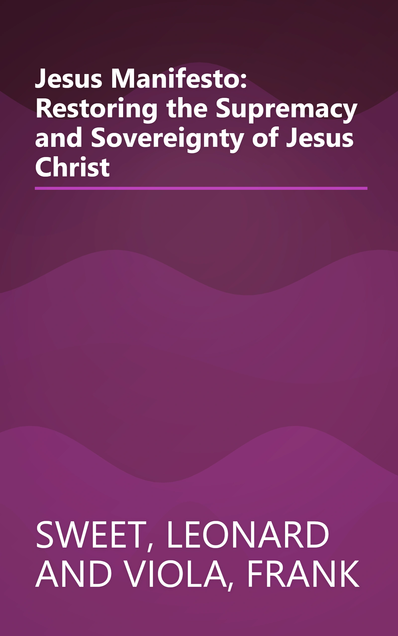 Jesus Manifesto: Restoring the Supremacy and Sovereignty of Jesus Christ book cover
