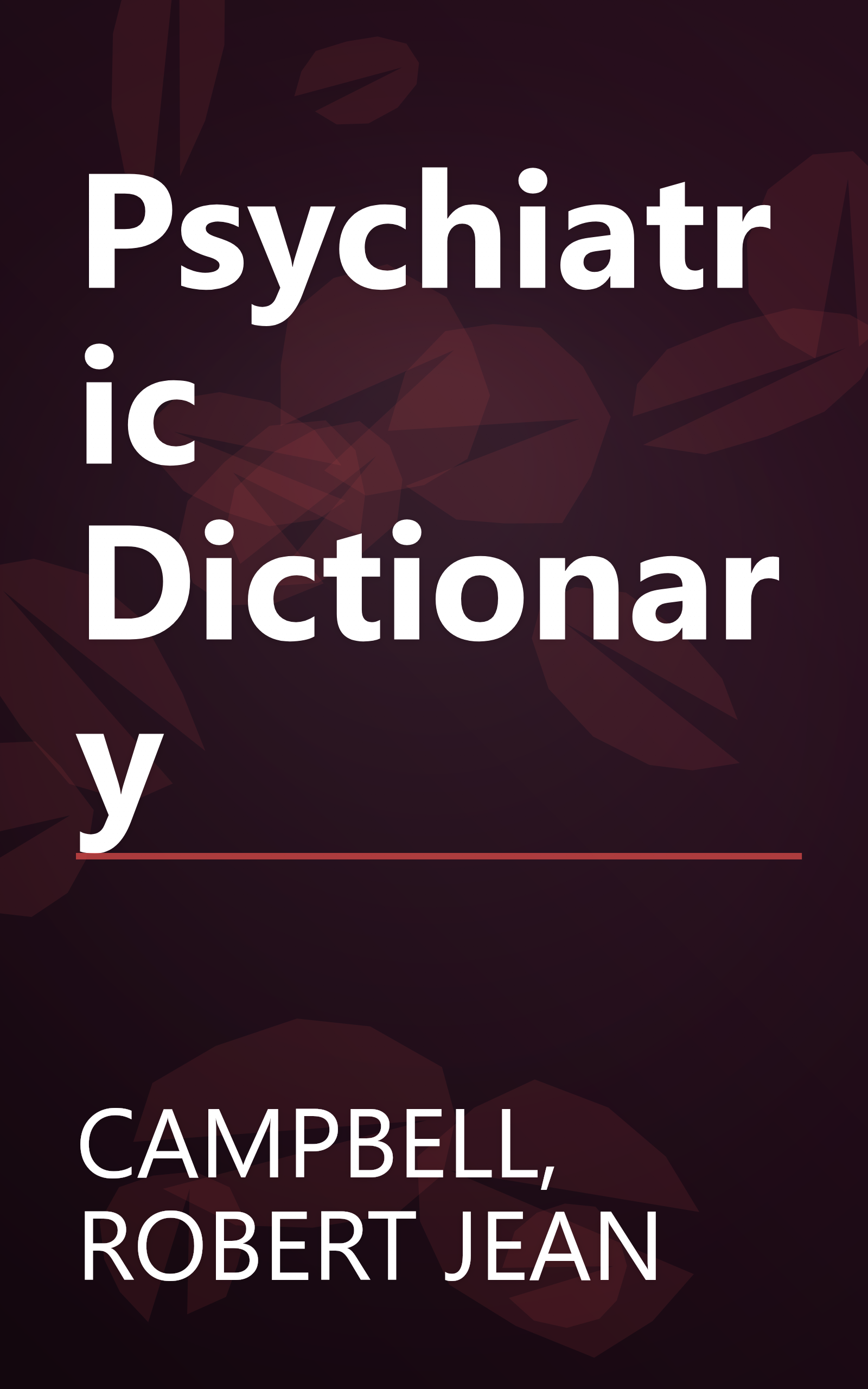 Psychiatric Dictionary book cover