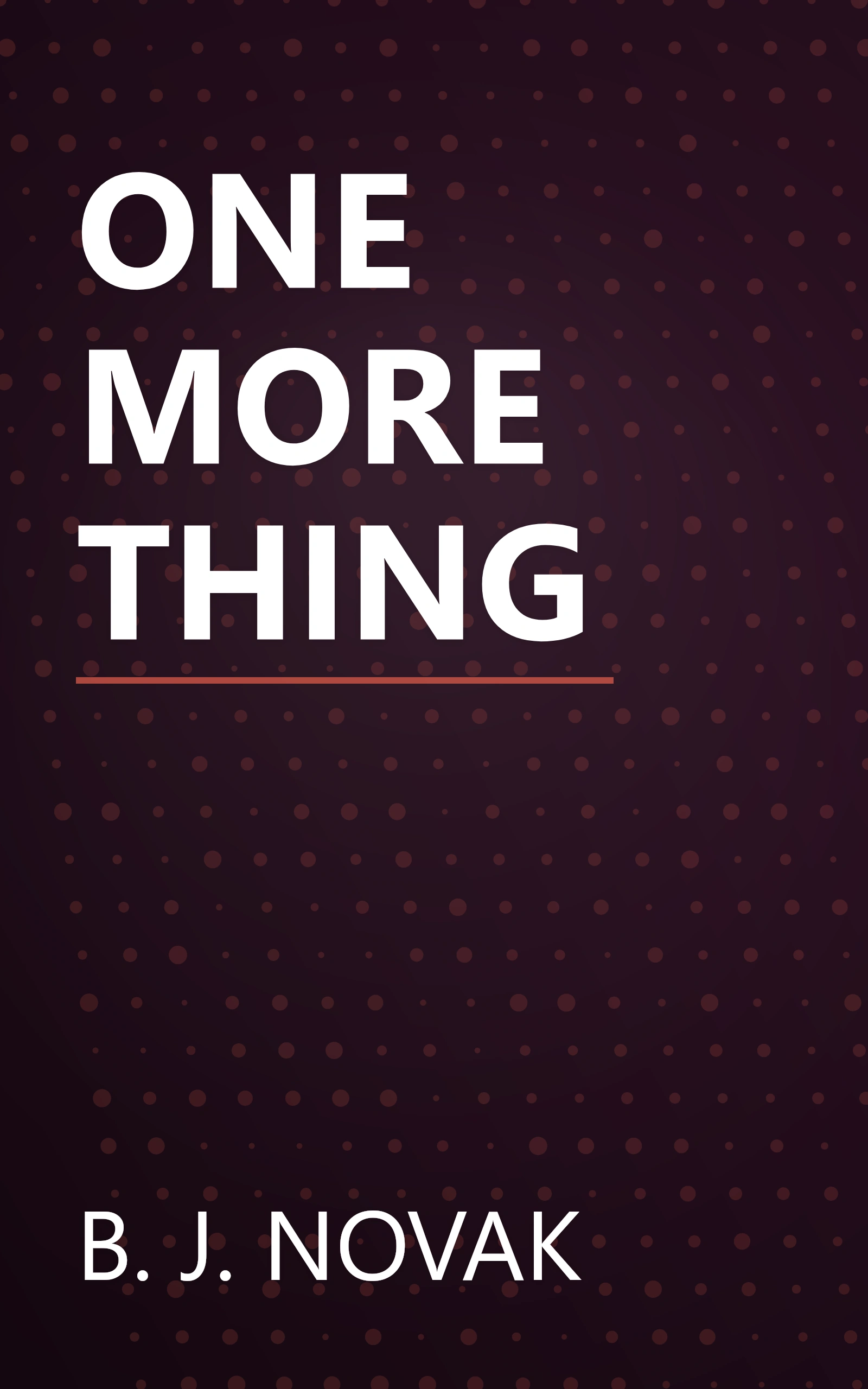 ONE MORE THING book cover