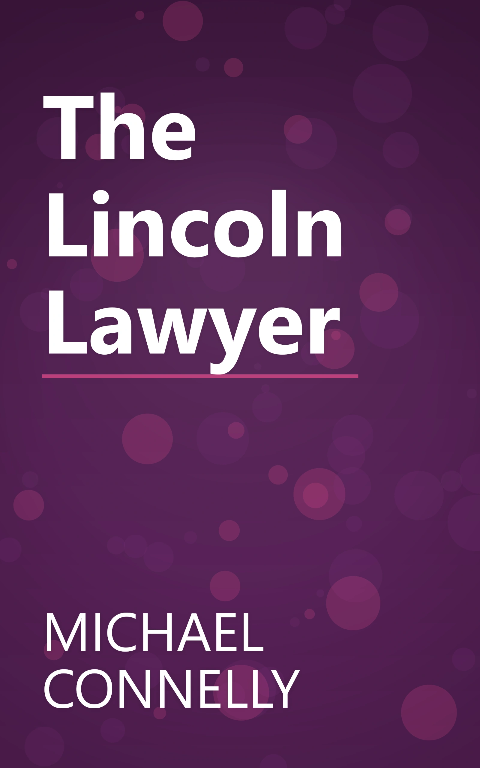 The Lincoln Lawyer book cover