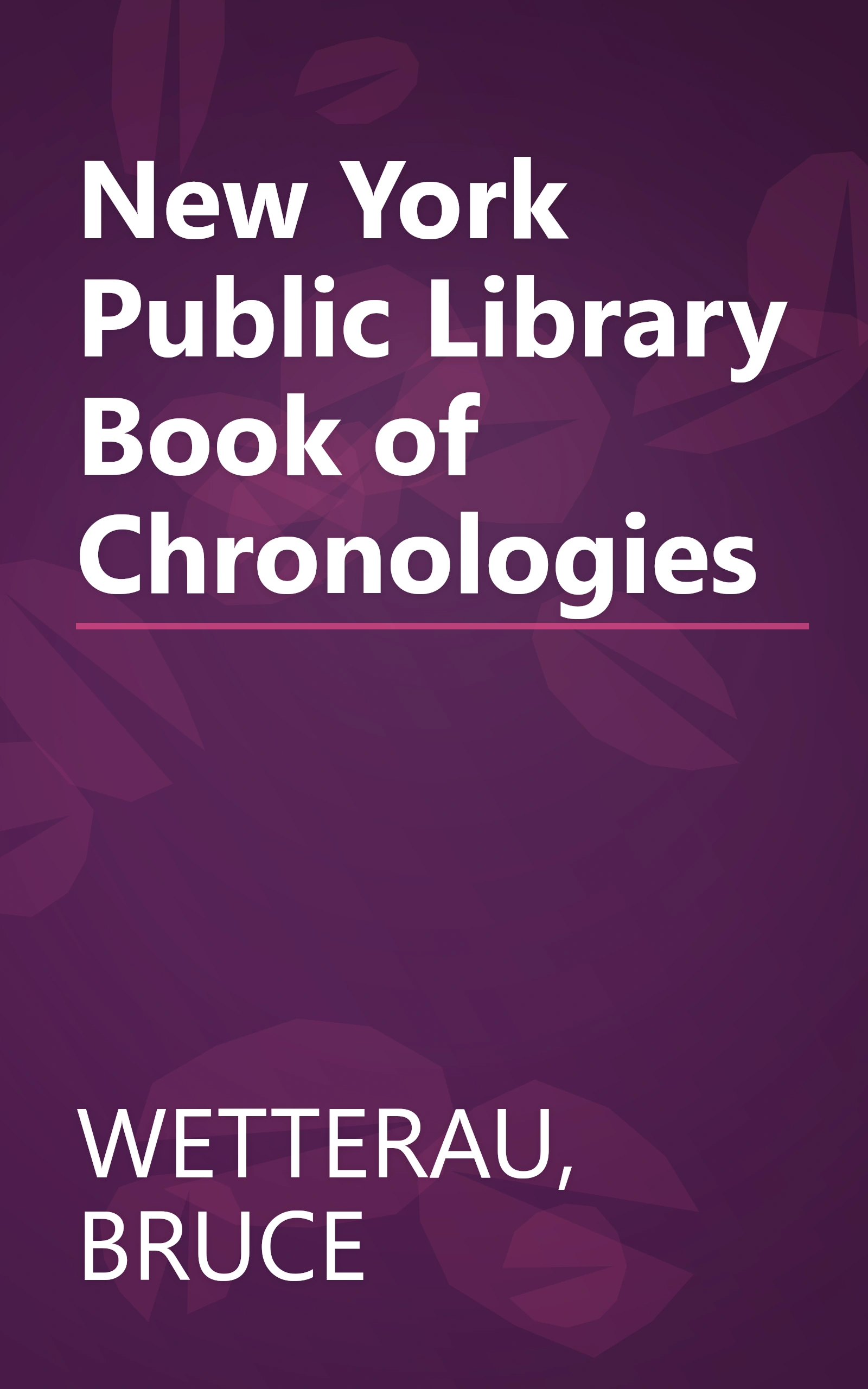 New York Public Library Book of Chronologies book cover