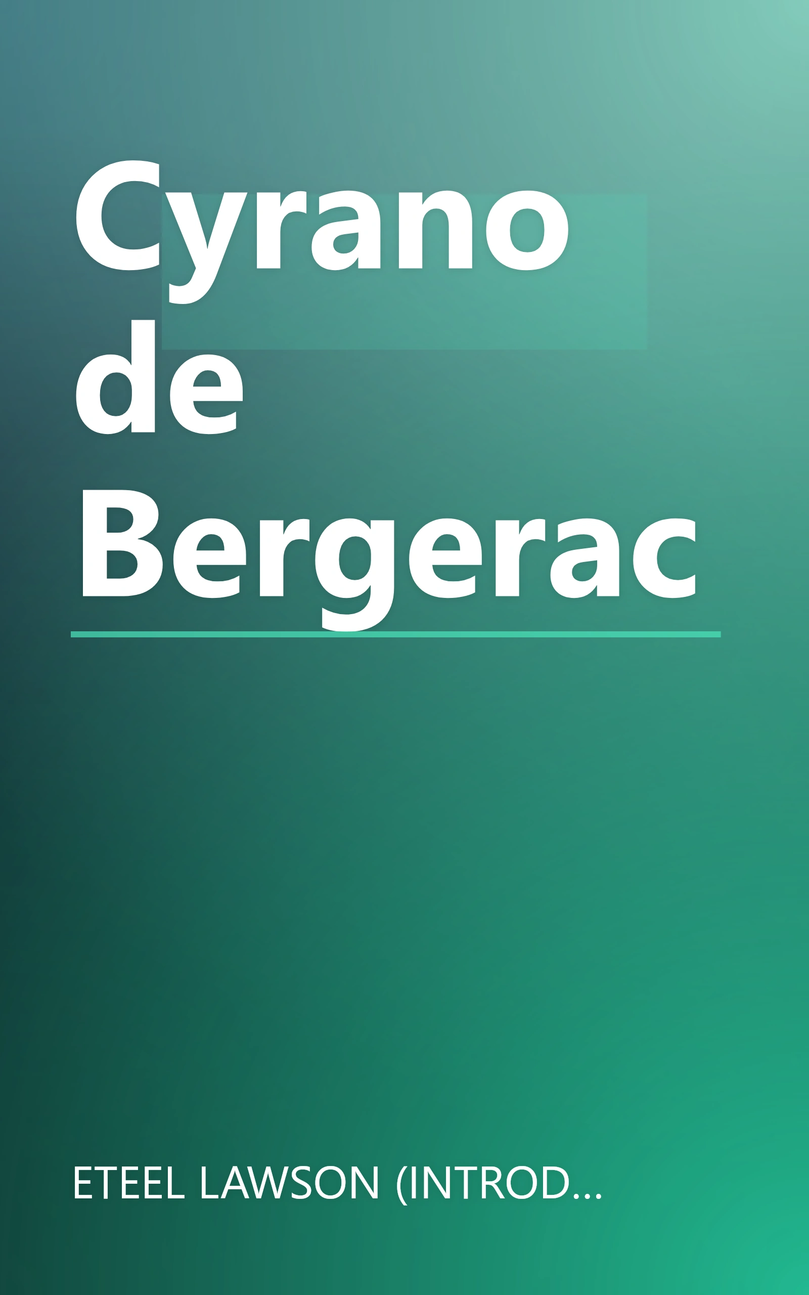 Cyrano de Bergerac book cover