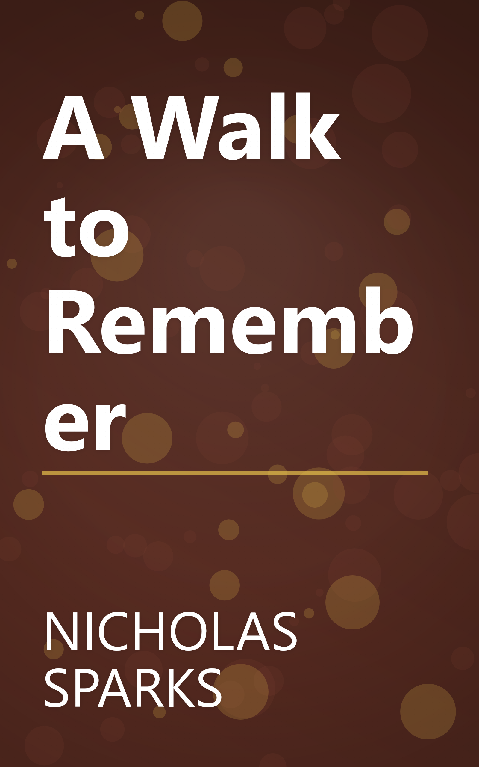 A Walk to Remember book cover