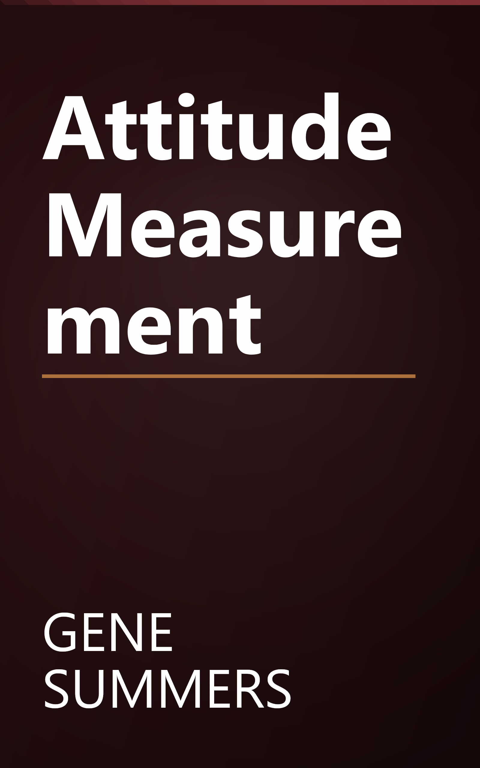 Attitude Measurement book cover