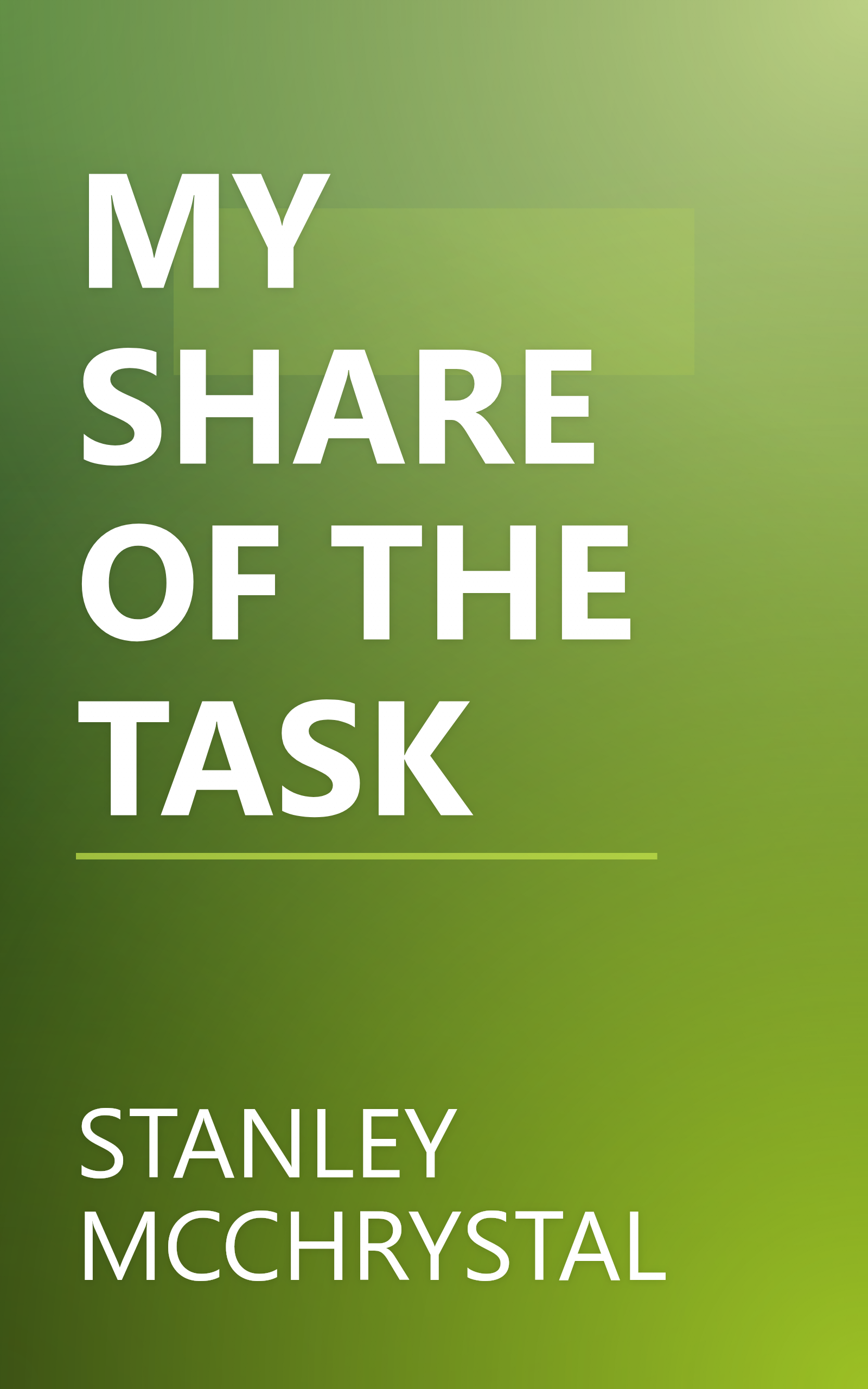MY SHARE OF THE TASK book cover