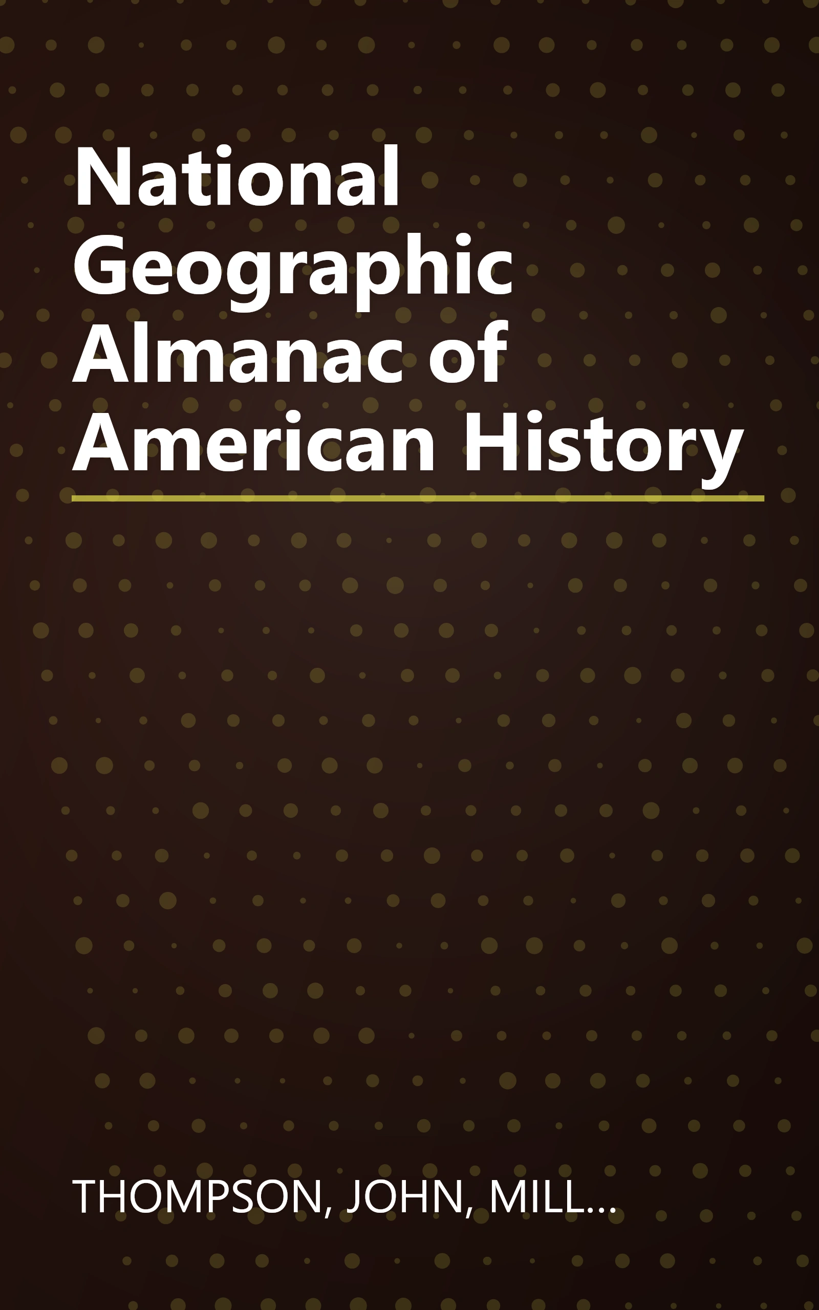 National Geographic Almanac of American History book cover
