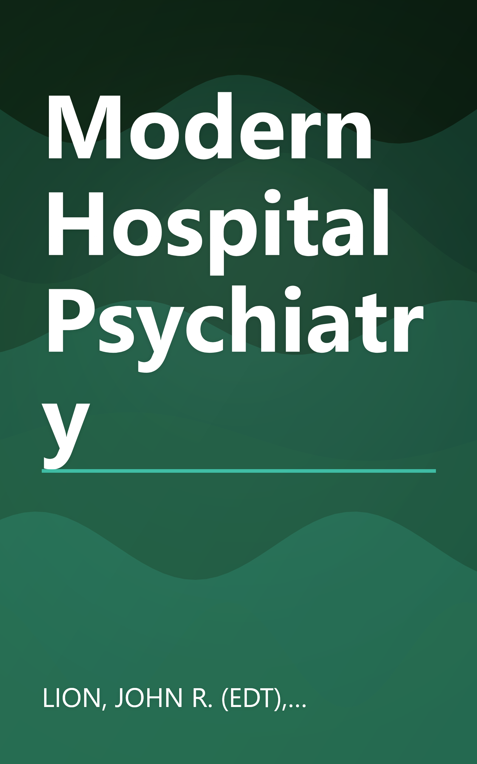 Modern Hospital Psychiatry book cover