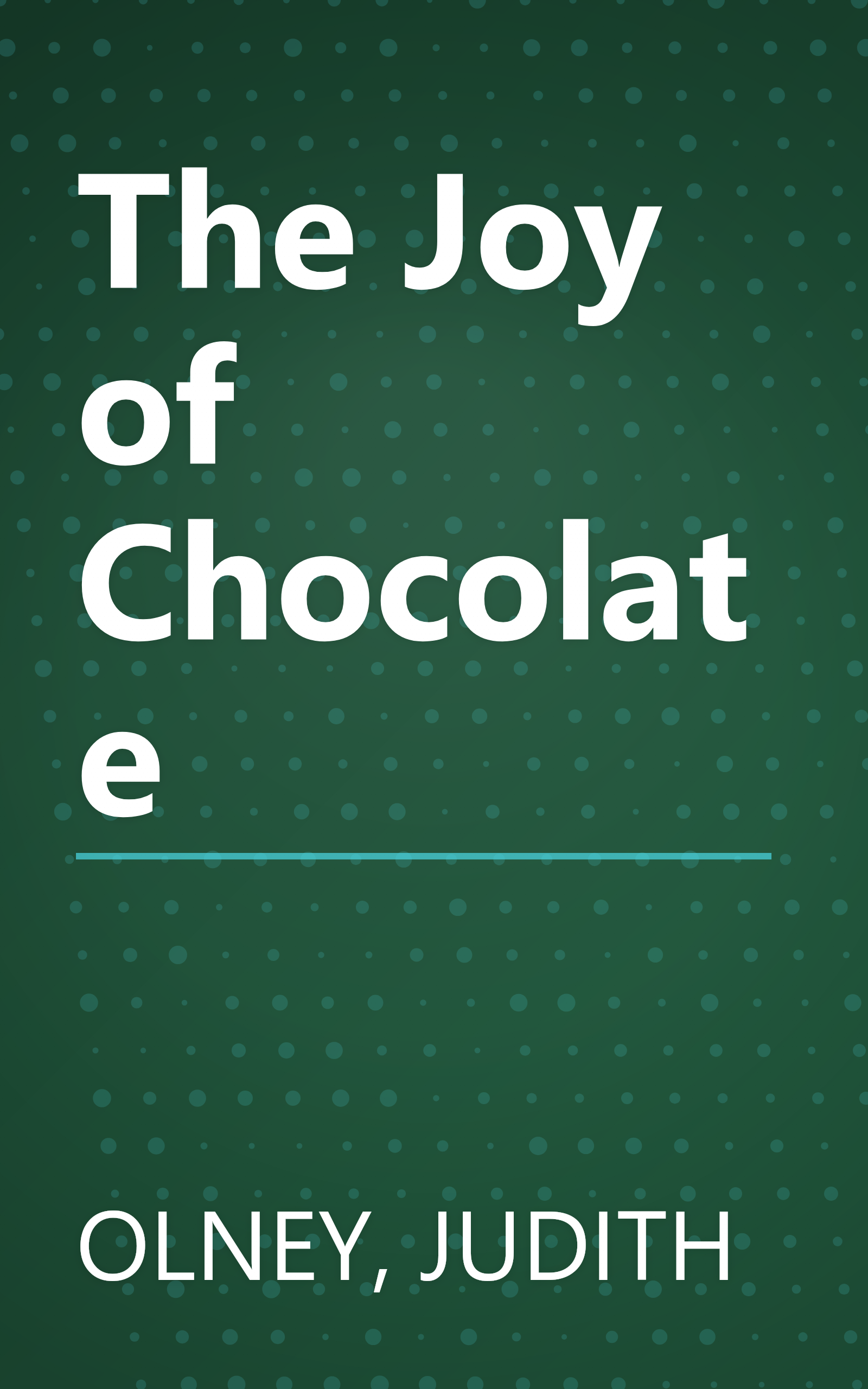 The Joy of Chocolate book cover