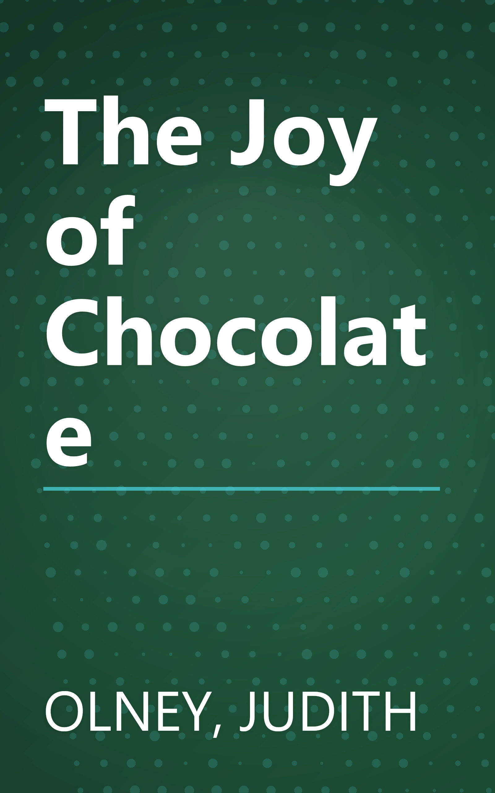 The Joy of Chocolate book cover