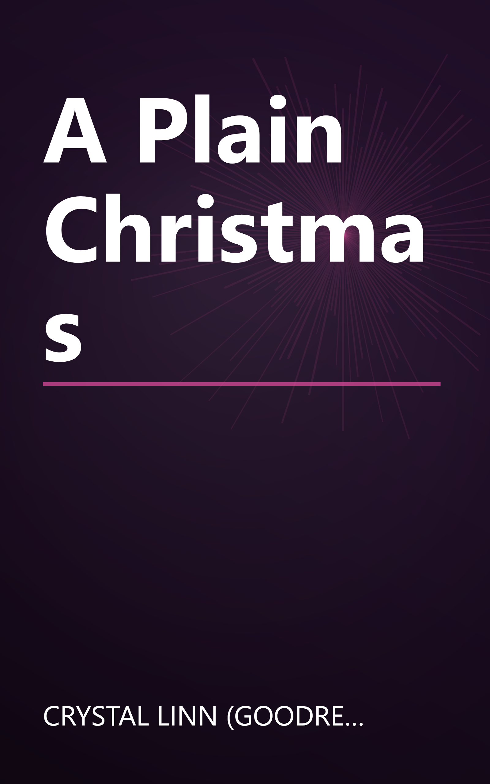 A Plain Christmas book cover
