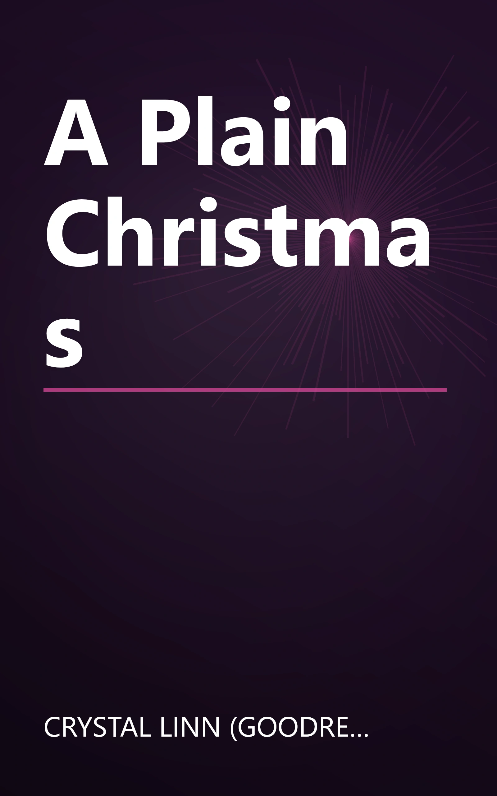 A Plain Christmas book cover