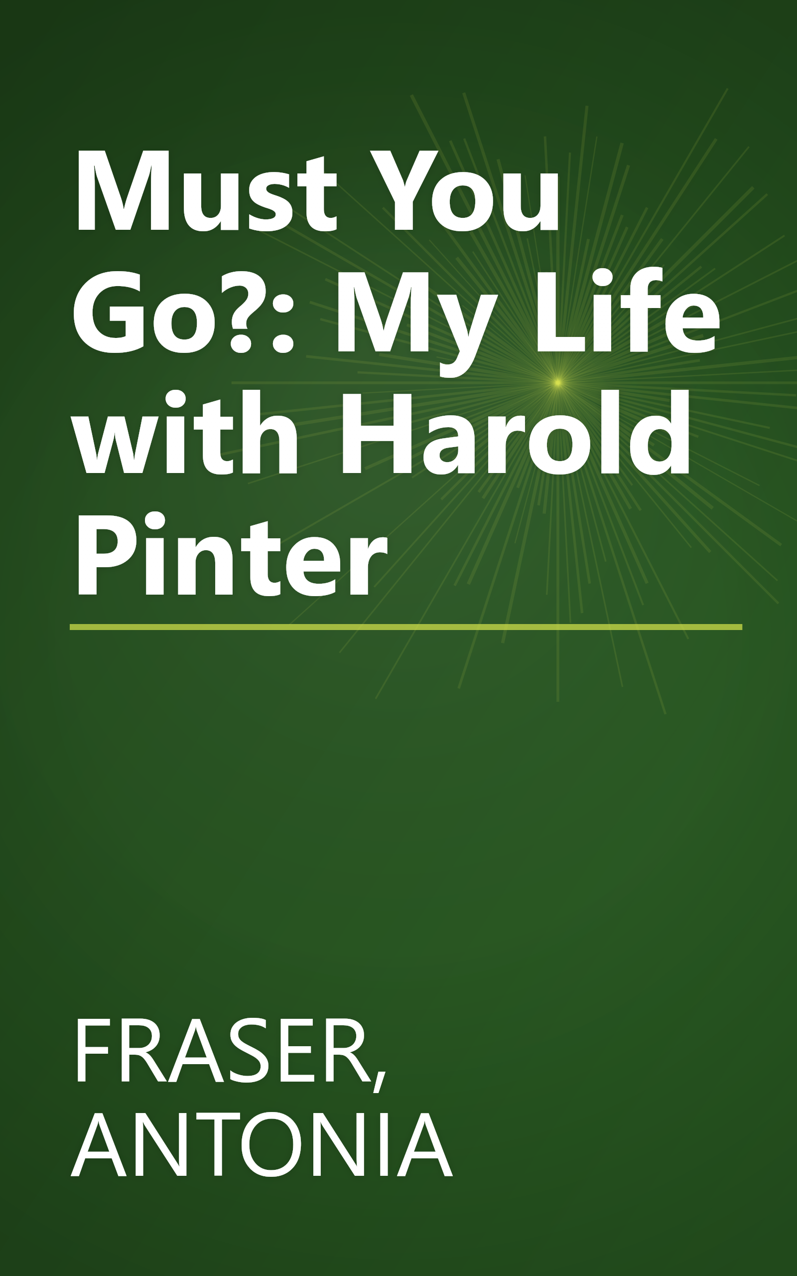 Must You Go?: My Life with Harold Pinter book cover
