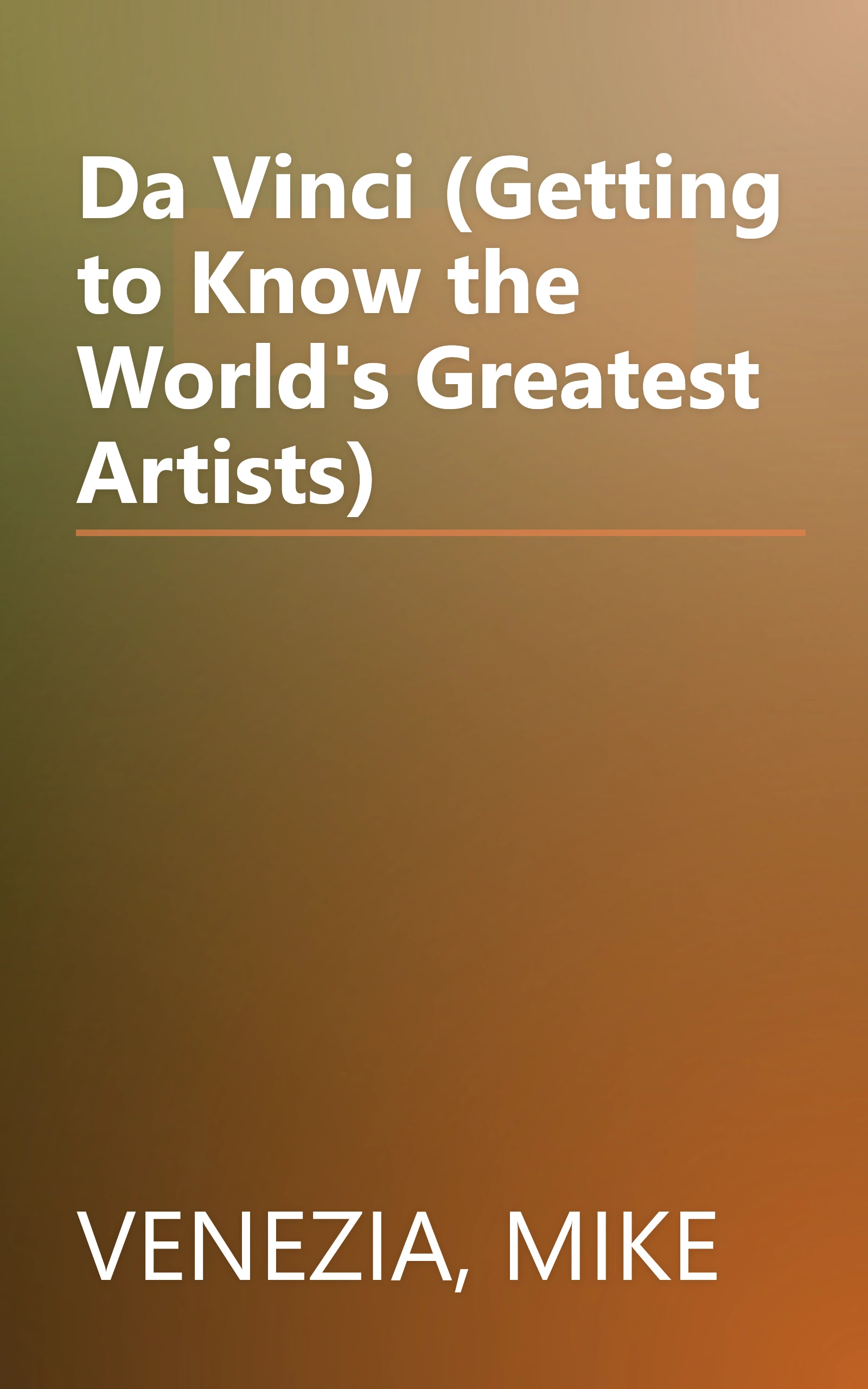 Da Vinci (Getting to Know the World's Greatest Artists) book cover