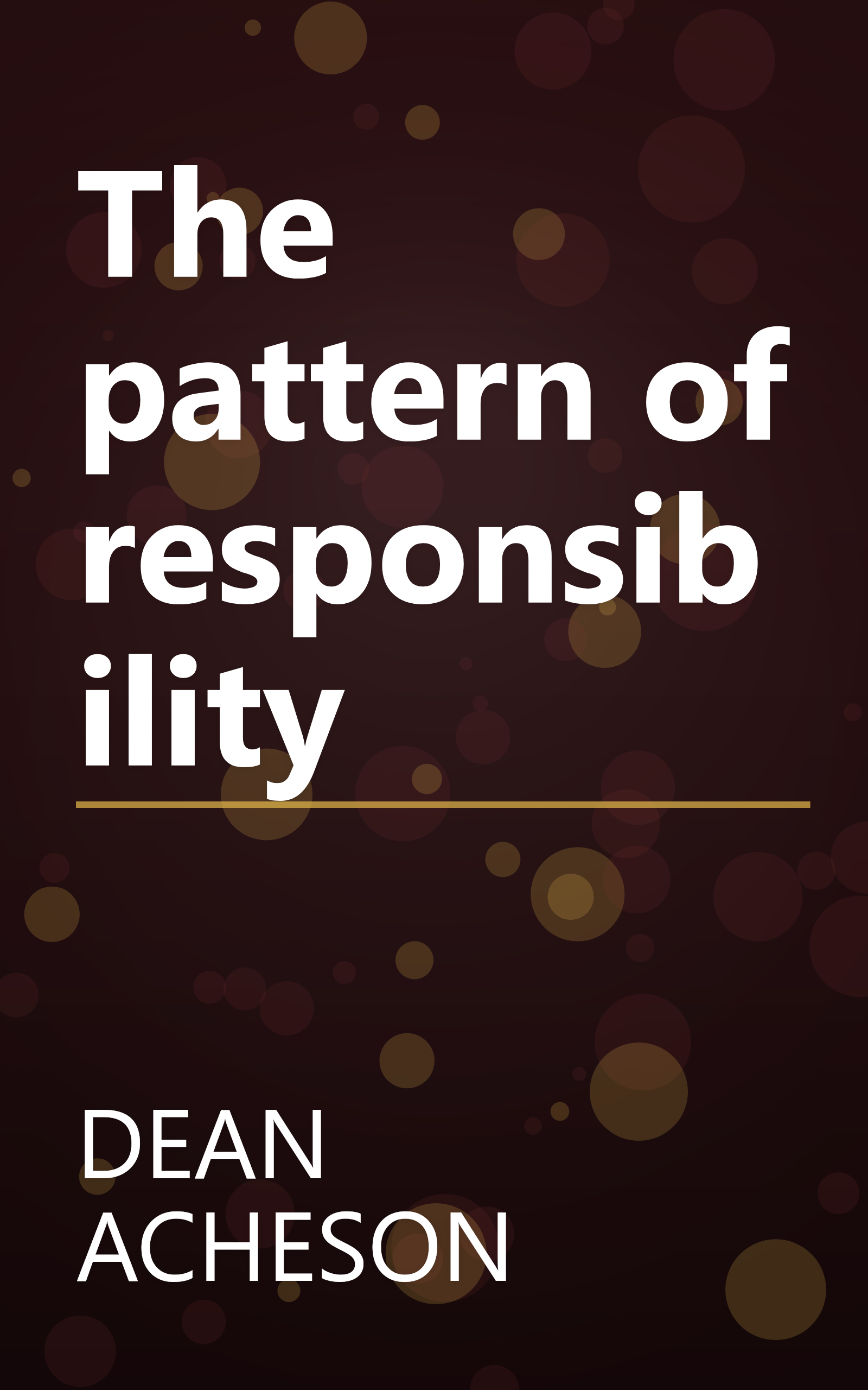 The pattern of responsibility book cover