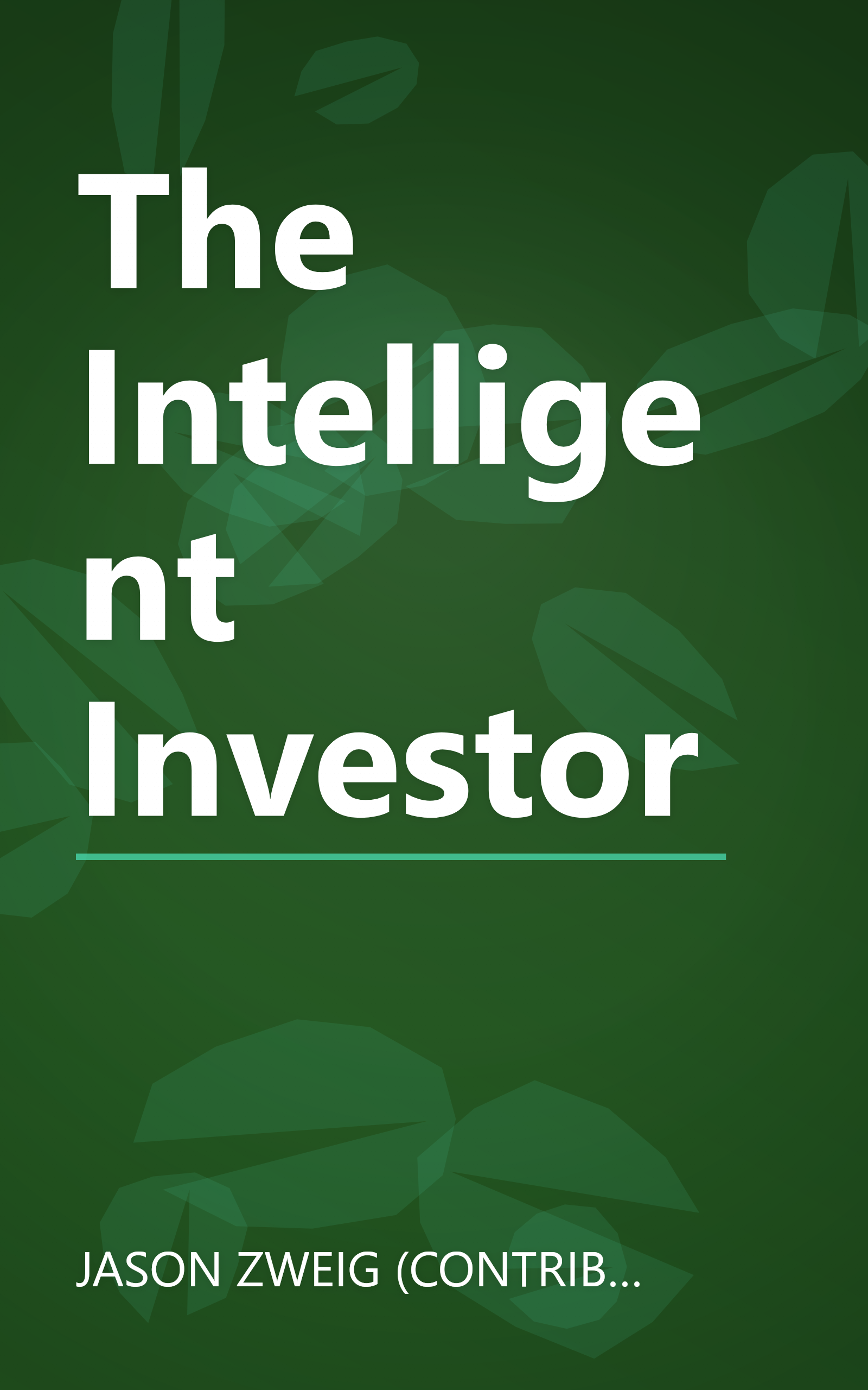The Intelligent Investor book cover