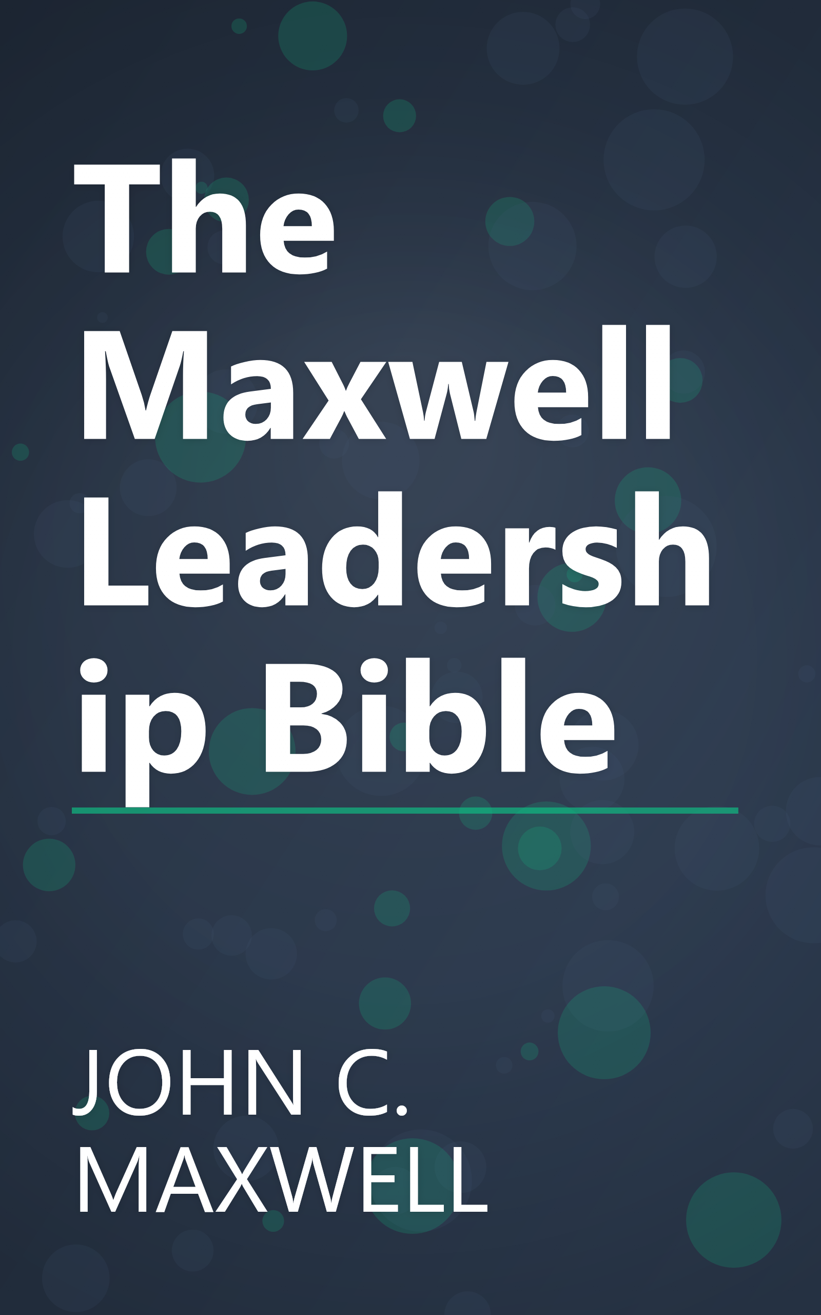 The Maxwell Leadership Bible book cover