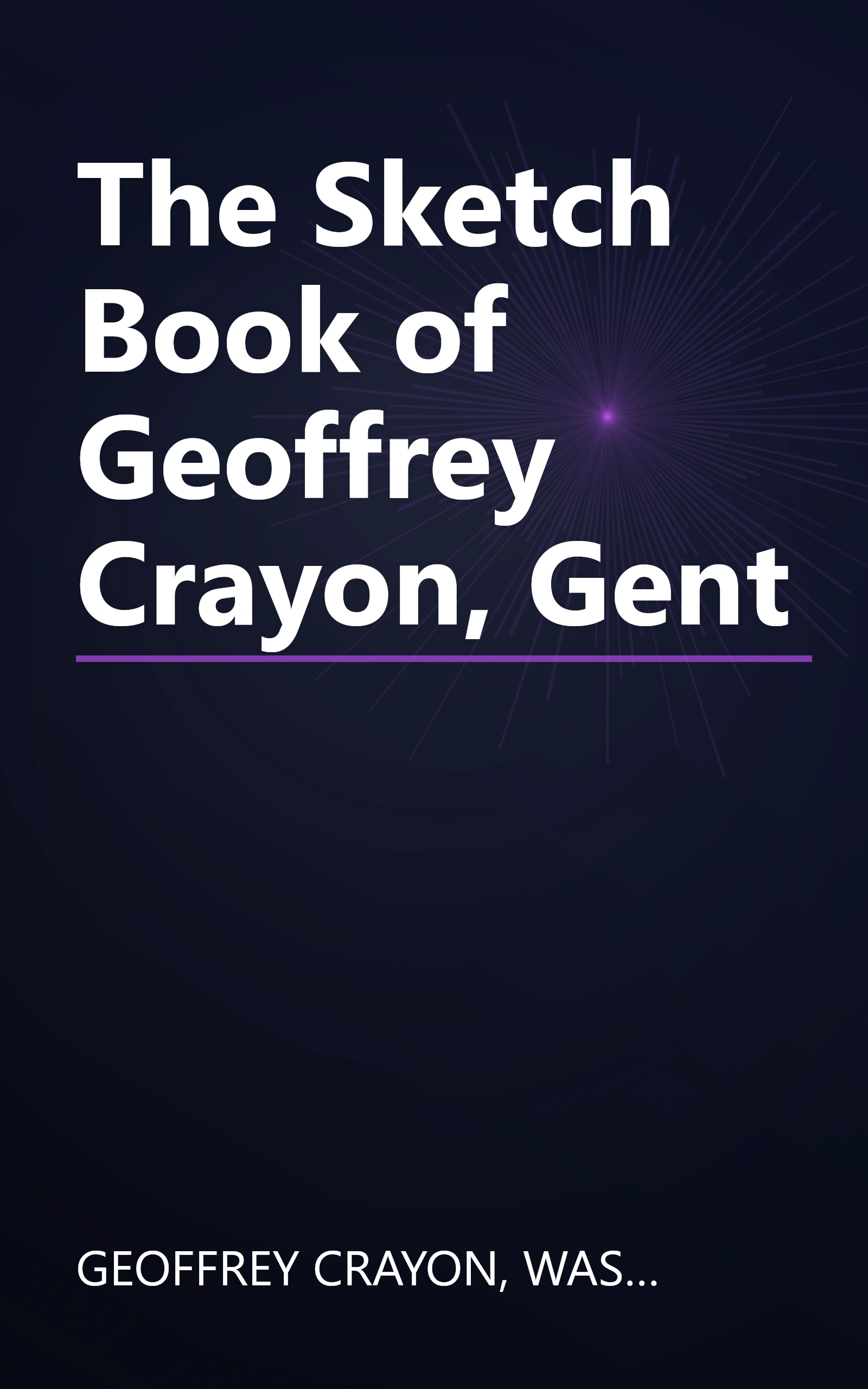 The Sketch Book of Geoffrey Crayon, Gent book cover