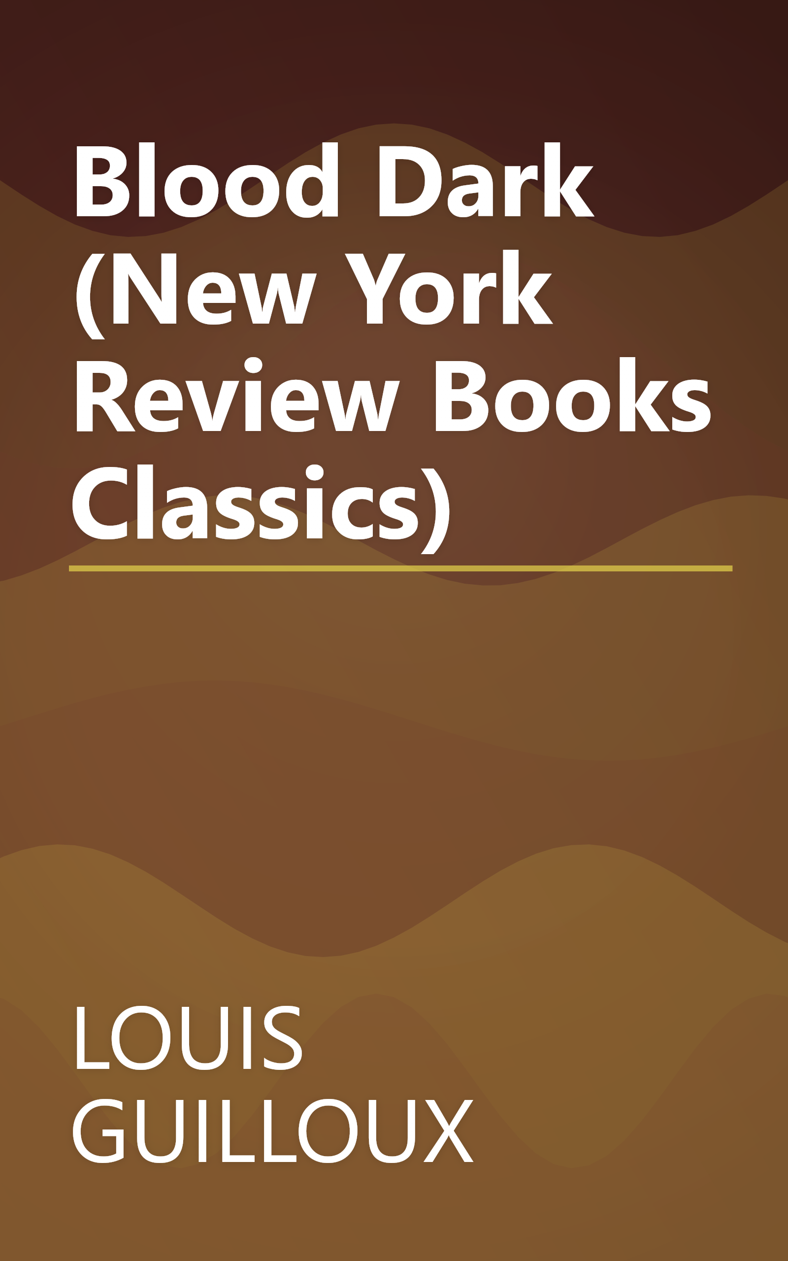 Blood Dark (New York Review Books Classics) book cover