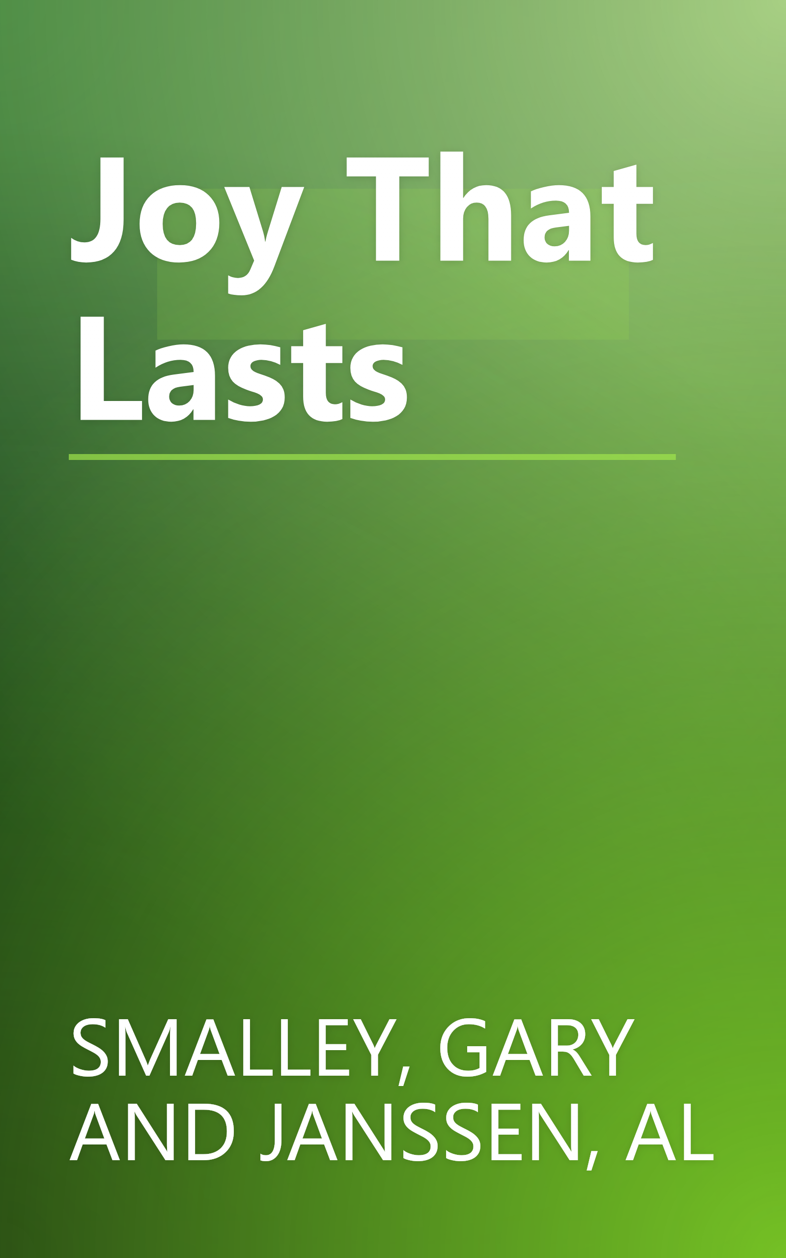 Joy That Lasts book cover