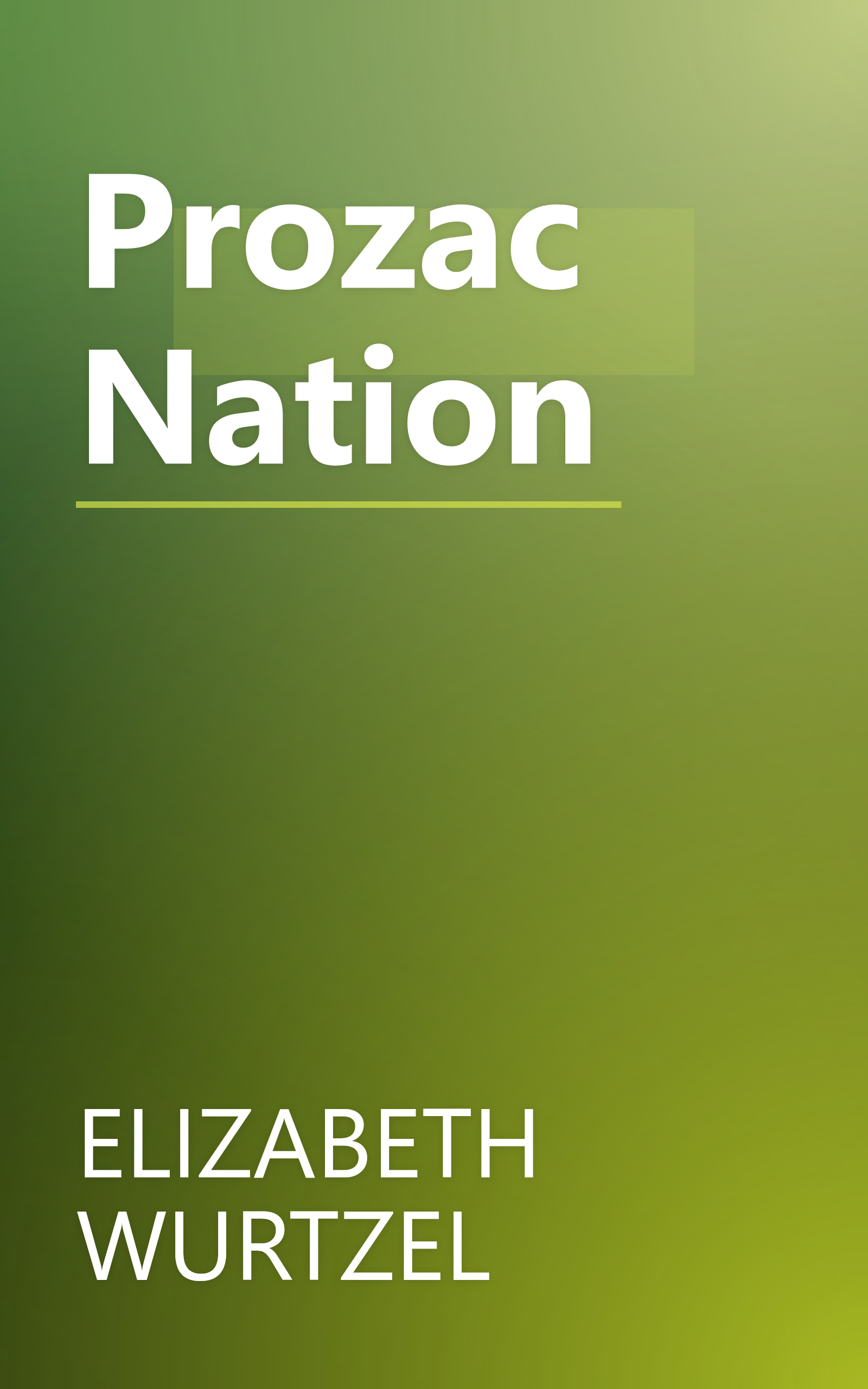 Prozac Nation book cover