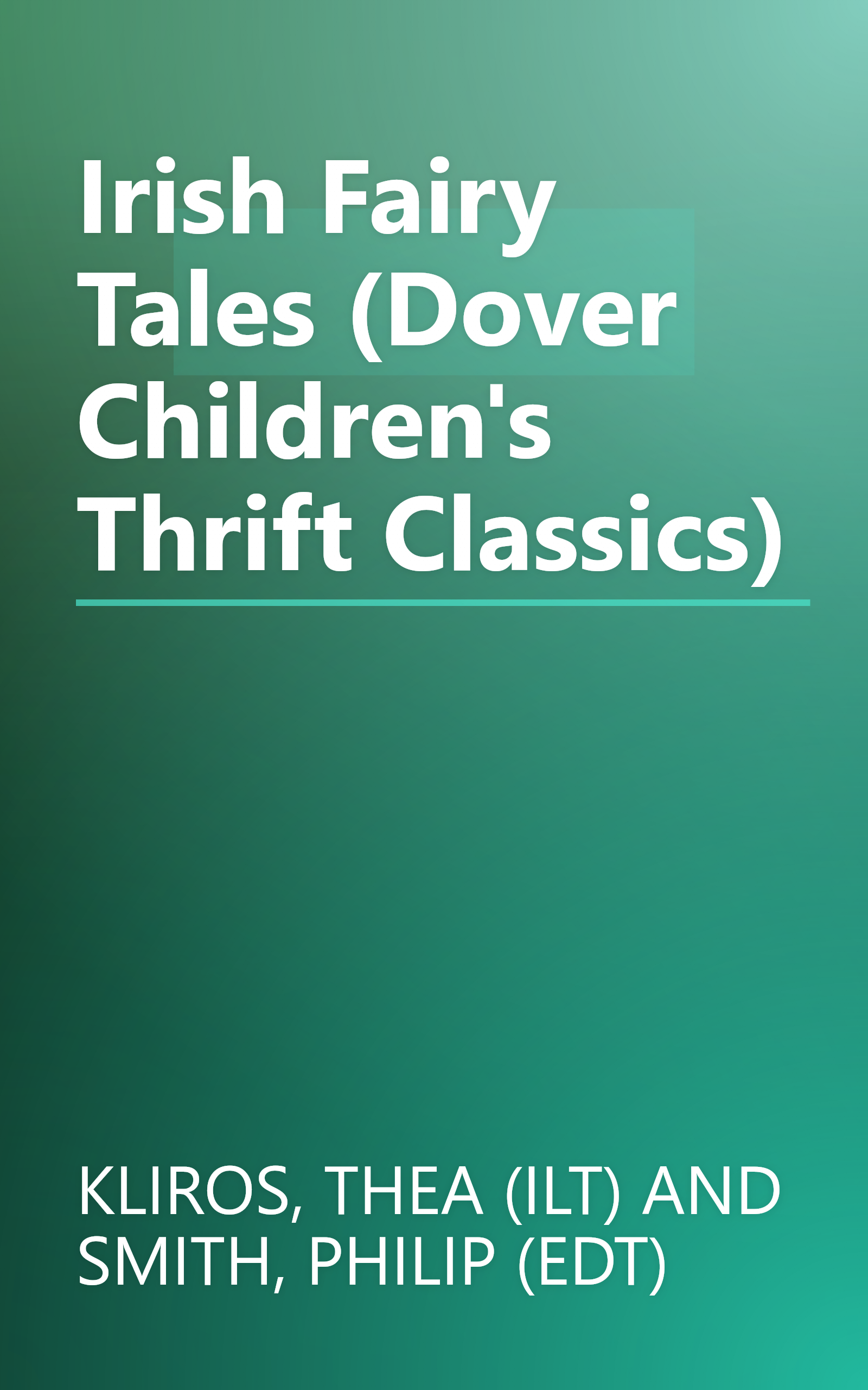 Irish Fairy Tales (Dover Children's Thrift Classics) book cover