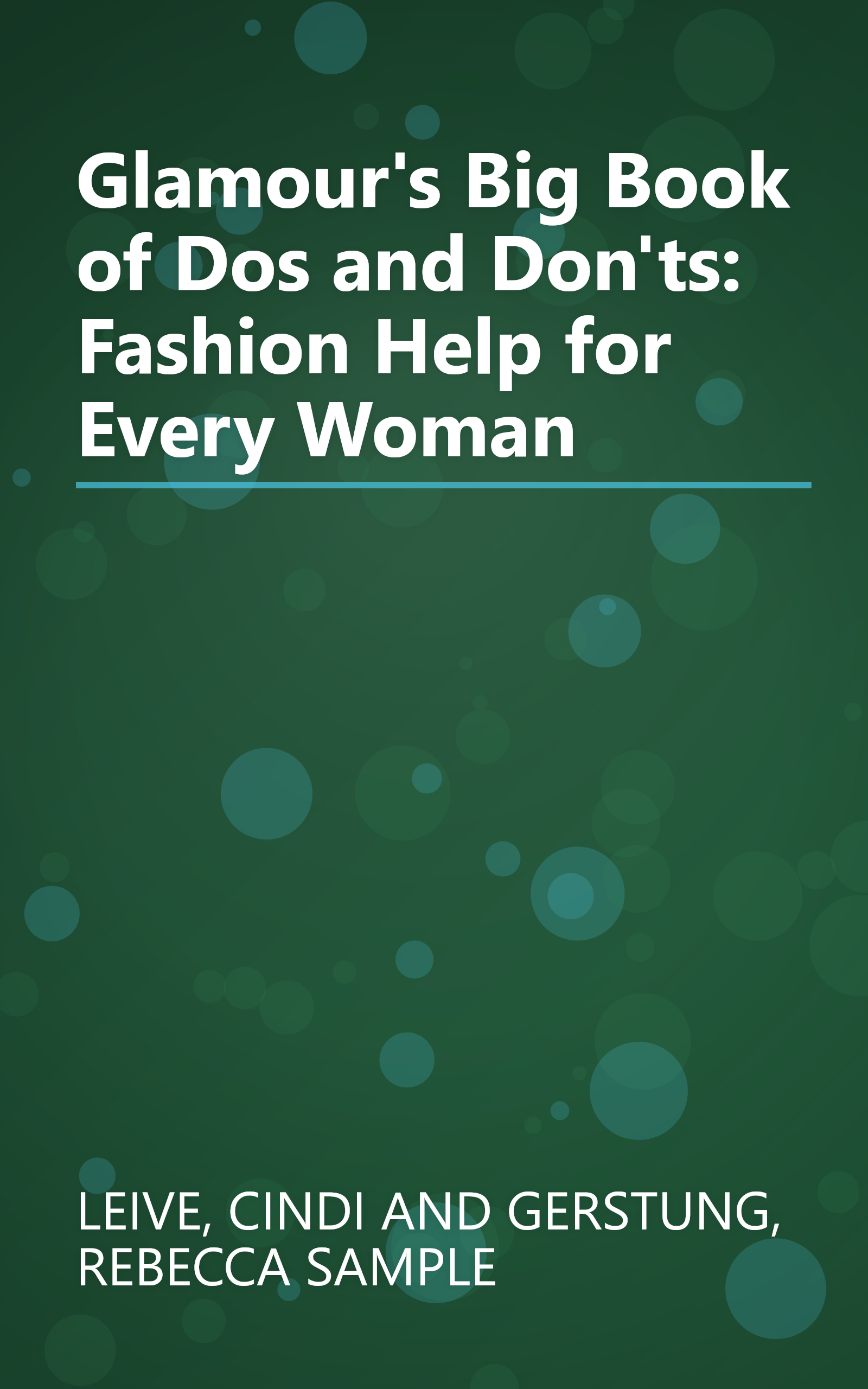 Glamour's Big Book of Dos and Don'ts: Fashion Help for Every Woman book cover