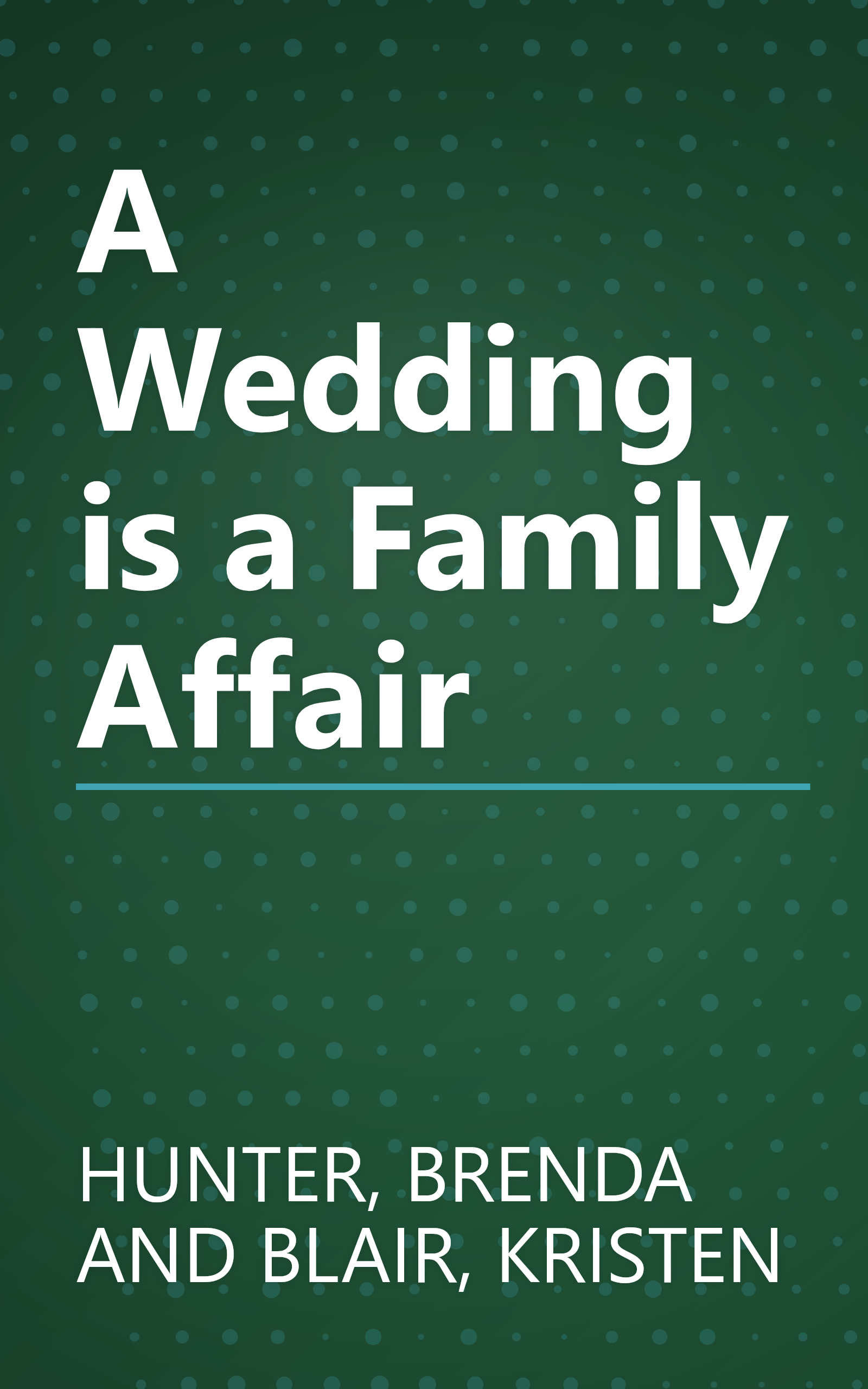 A Wedding is a Family Affair book cover