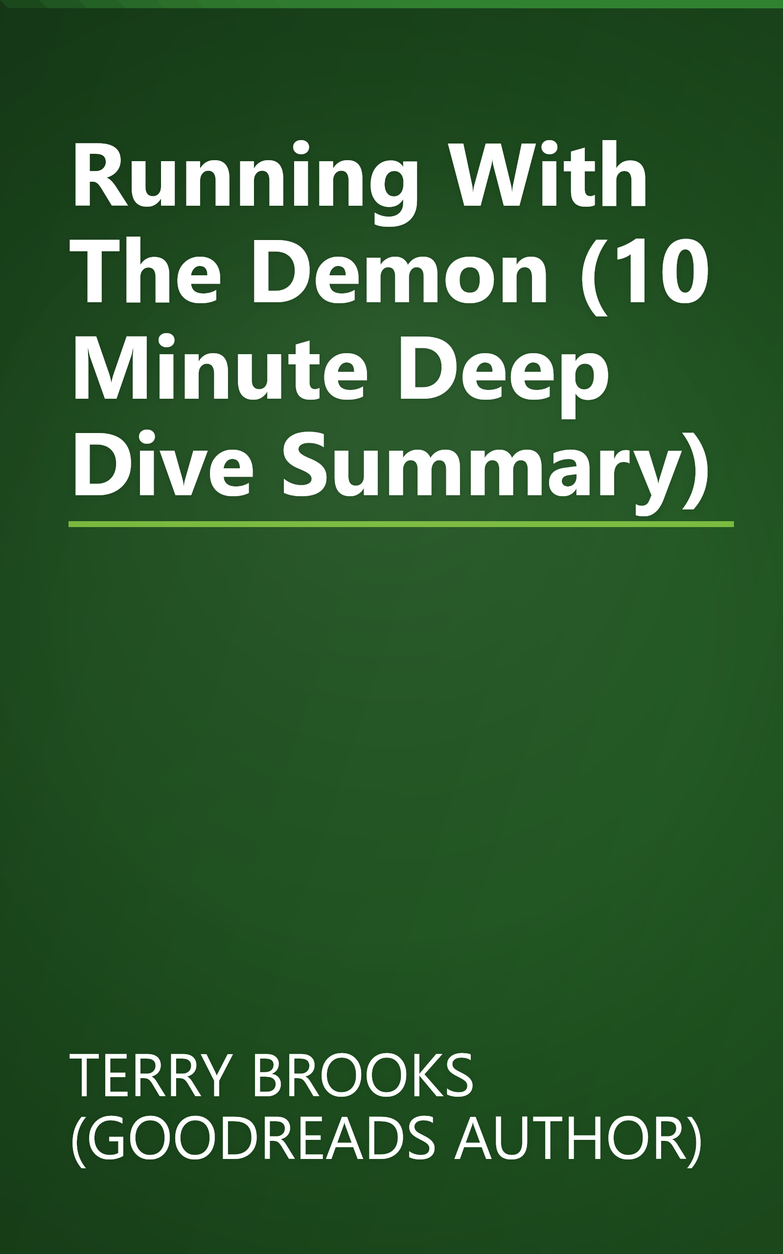 Running With The Demon (10 Minute   Deep Dive Summary) book cover