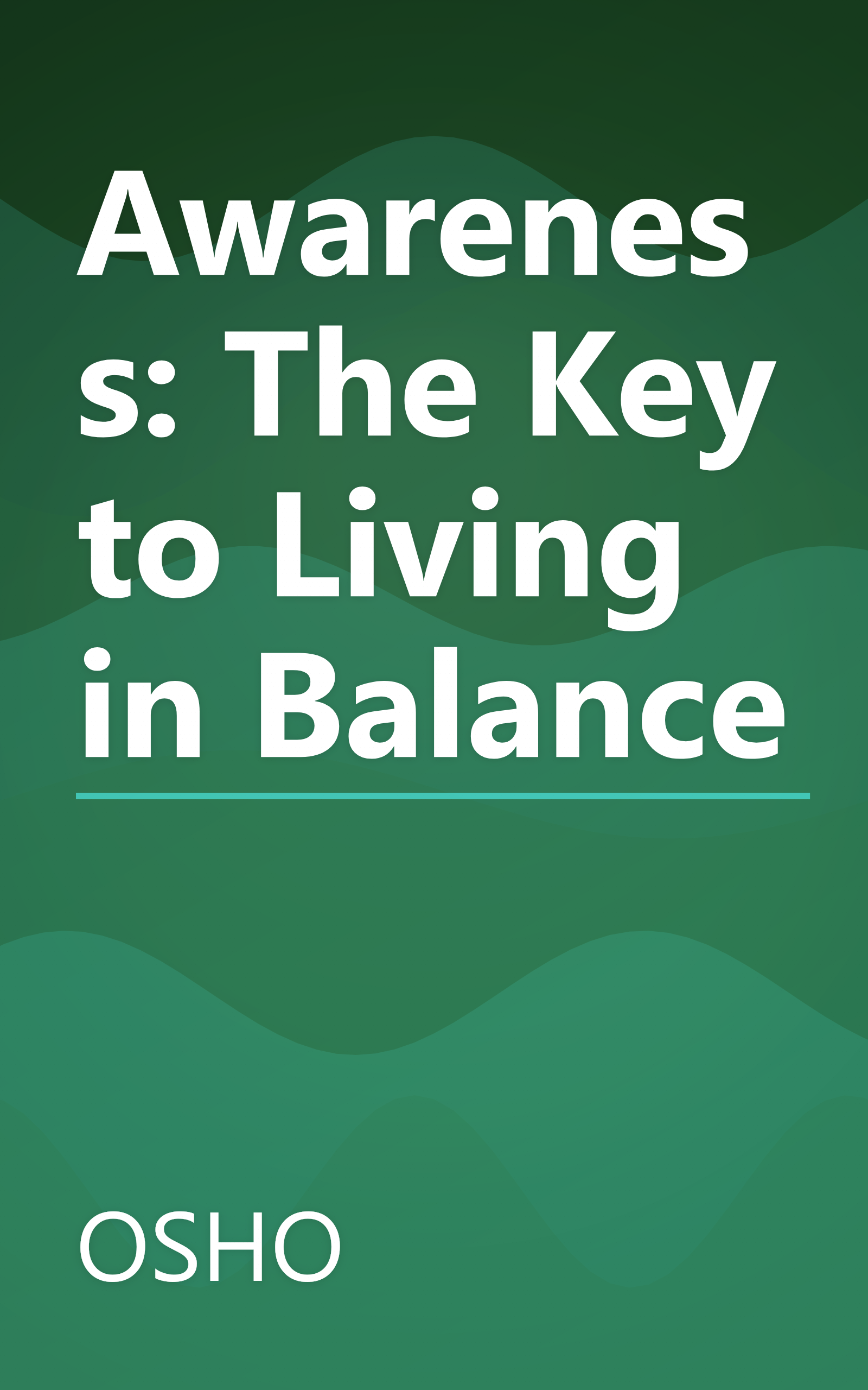 Awareness: The Key to Living in Balance book cover