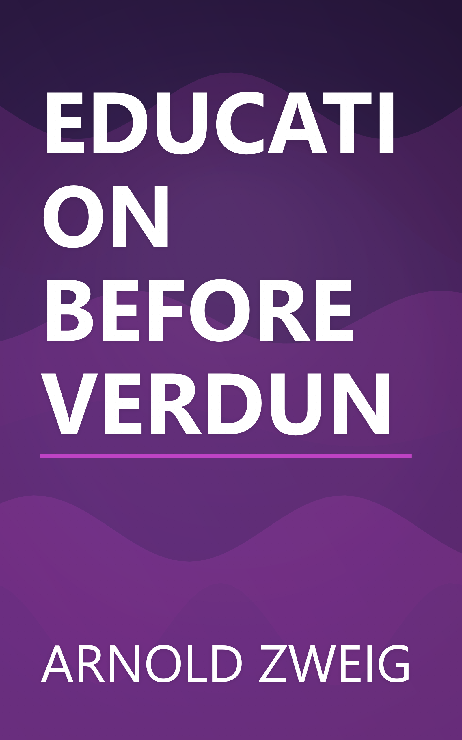EDUCATION BEFORE VERDUN book cover