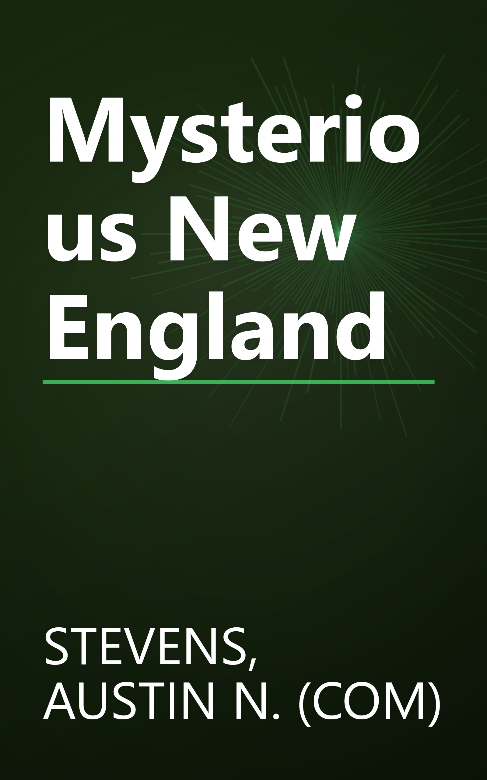 Mysterious New England book cover