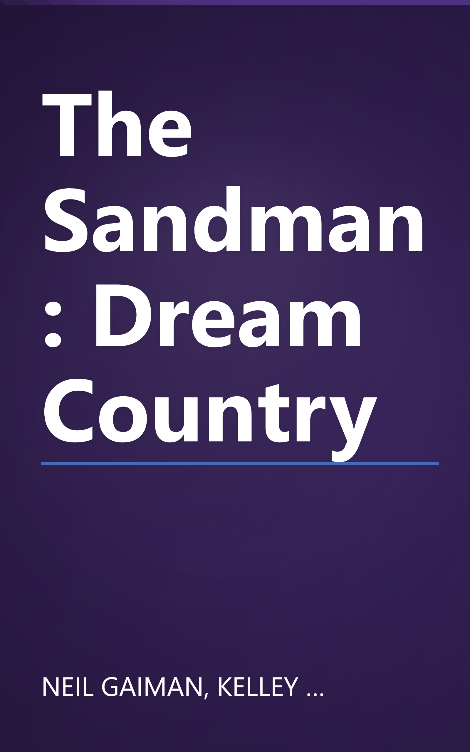 The Sandman: Dream Country book cover