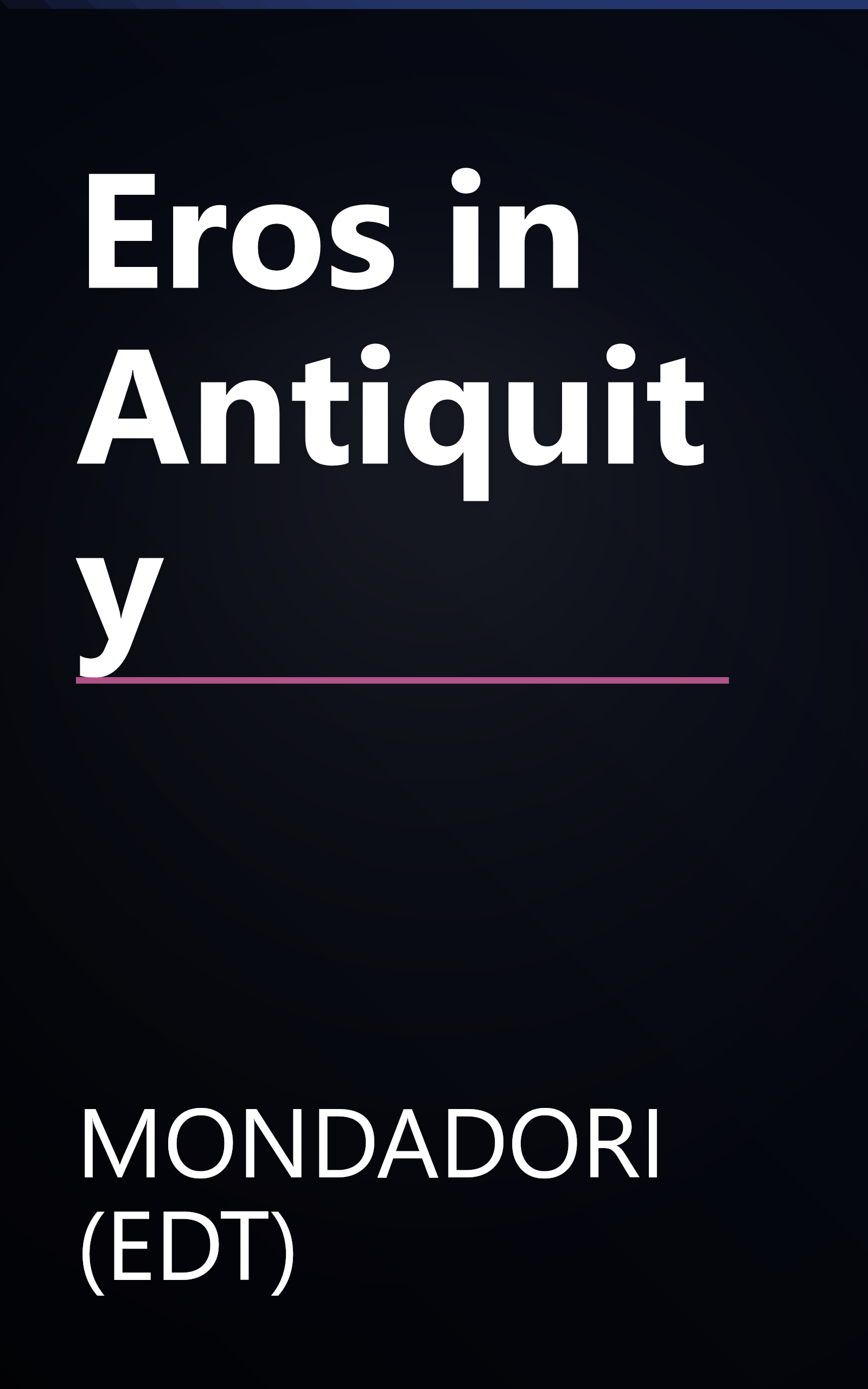 Eros in Antiquity book cover