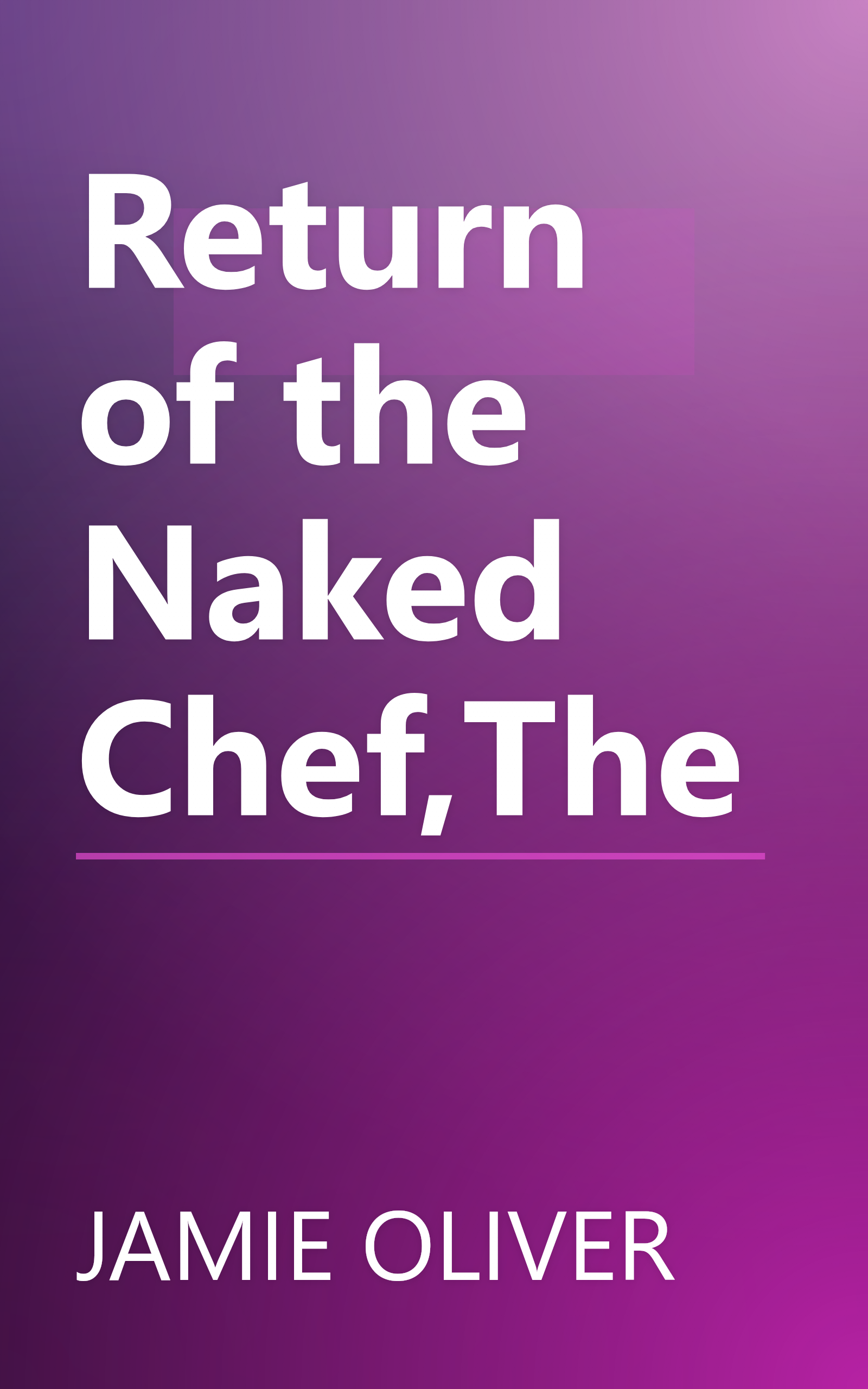 Return of the Naked Chef,The book cover