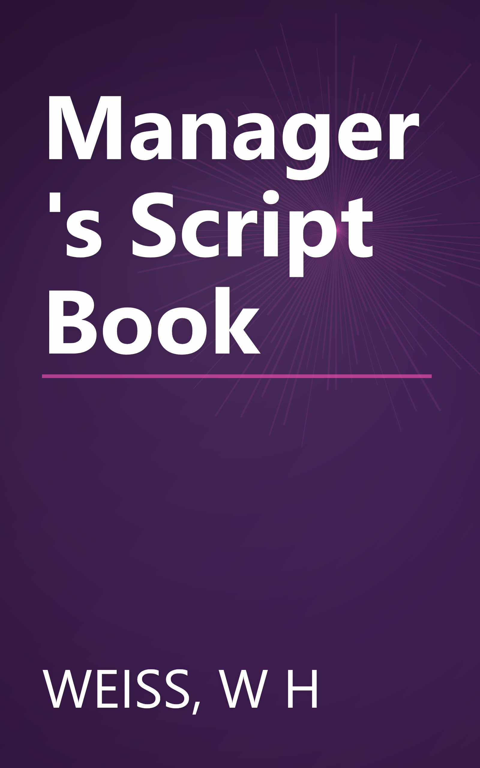 Manager's Script Book book cover