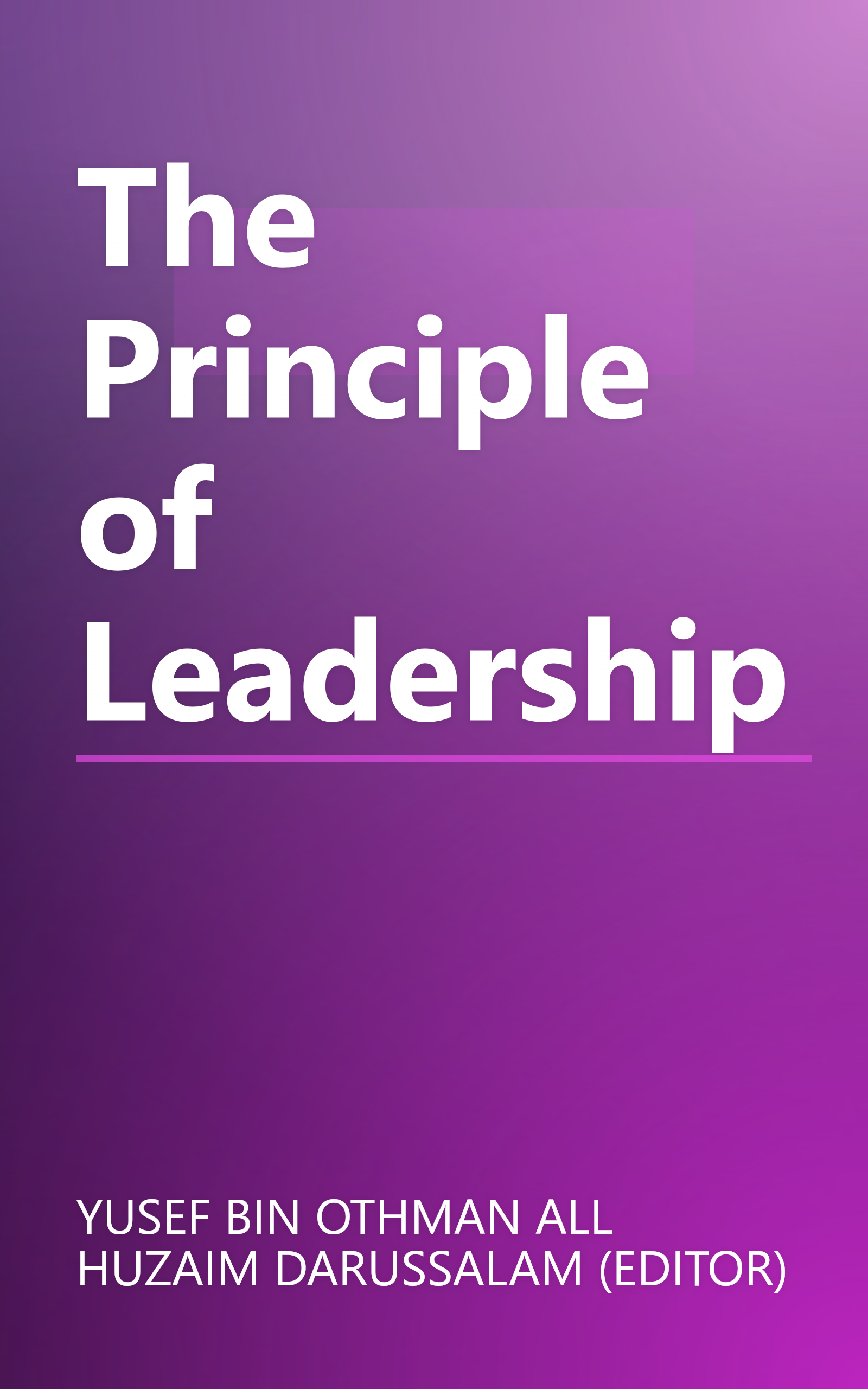 The Principle of Leadership book cover