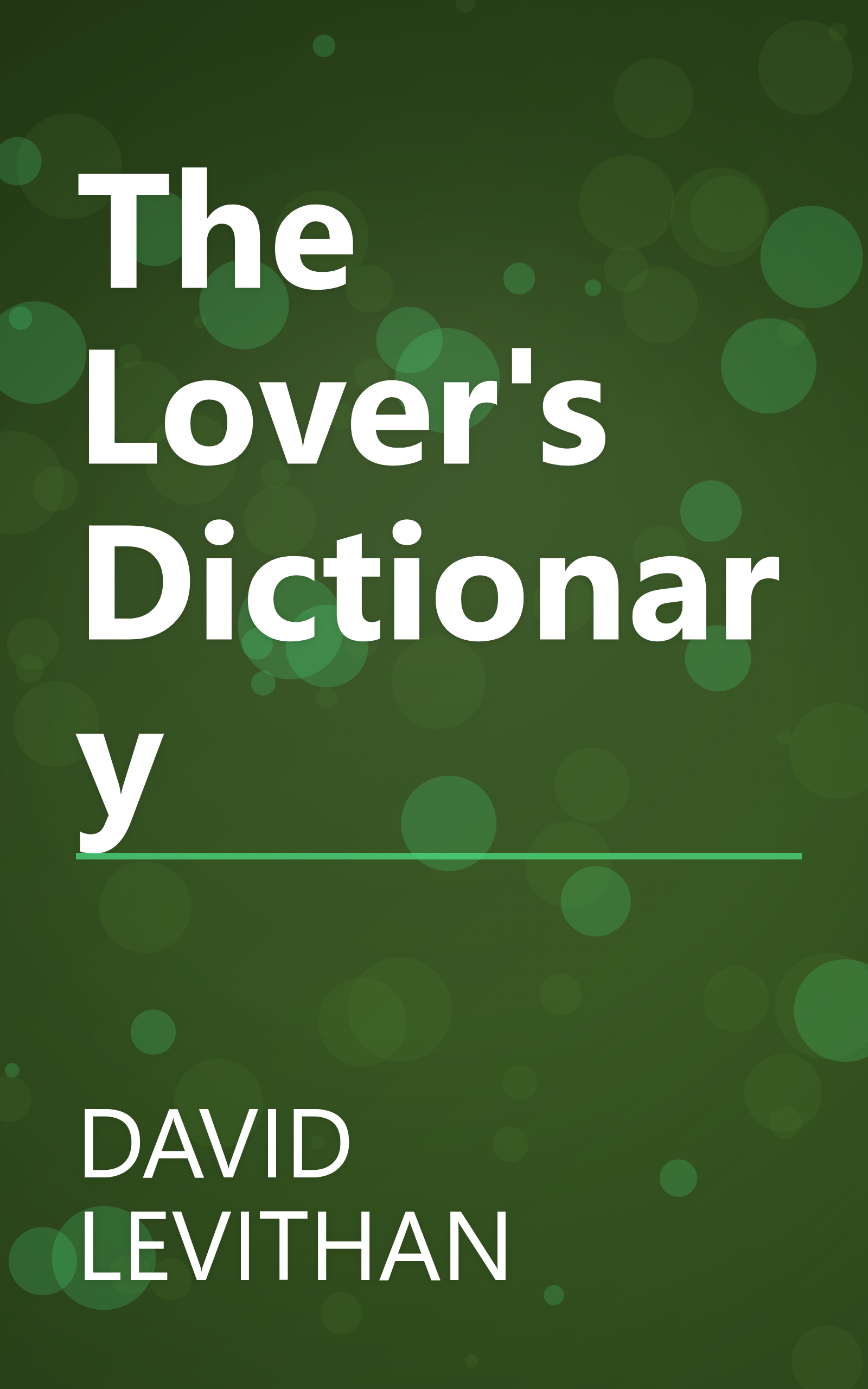The Lover's Dictionary book cover
