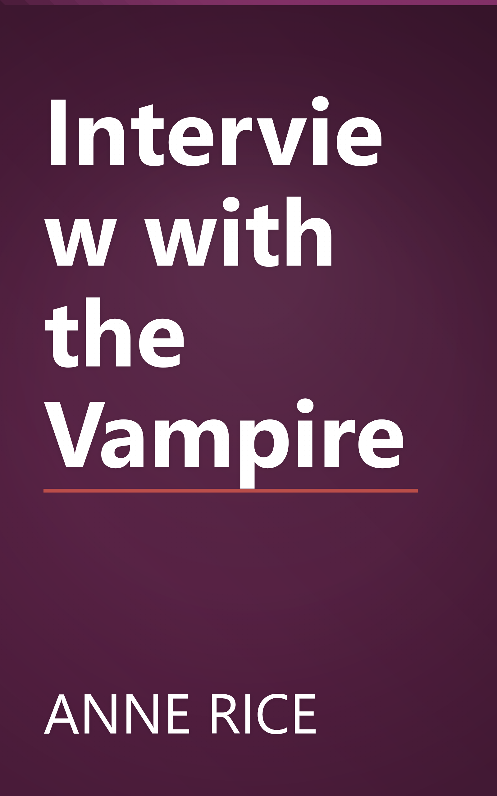 Interview with the Vampire book cover