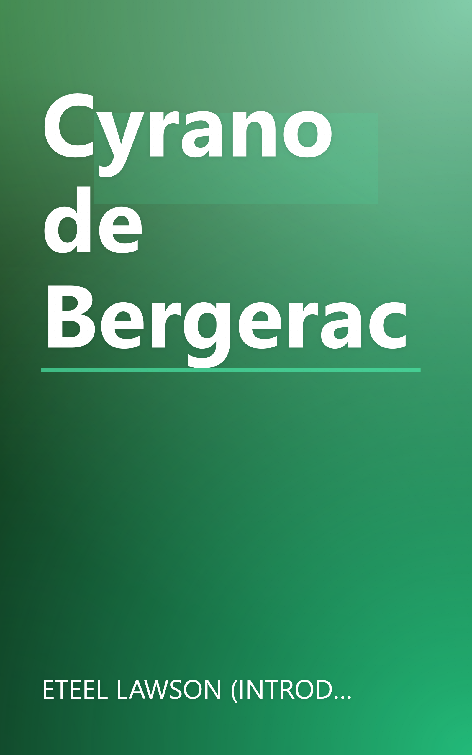 Cyrano de Bergerac book cover