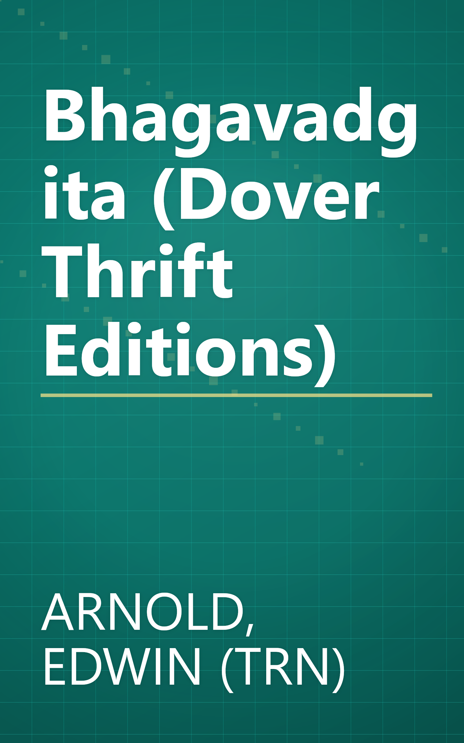 Bhagavadgita (Dover Thrift Editions) book cover