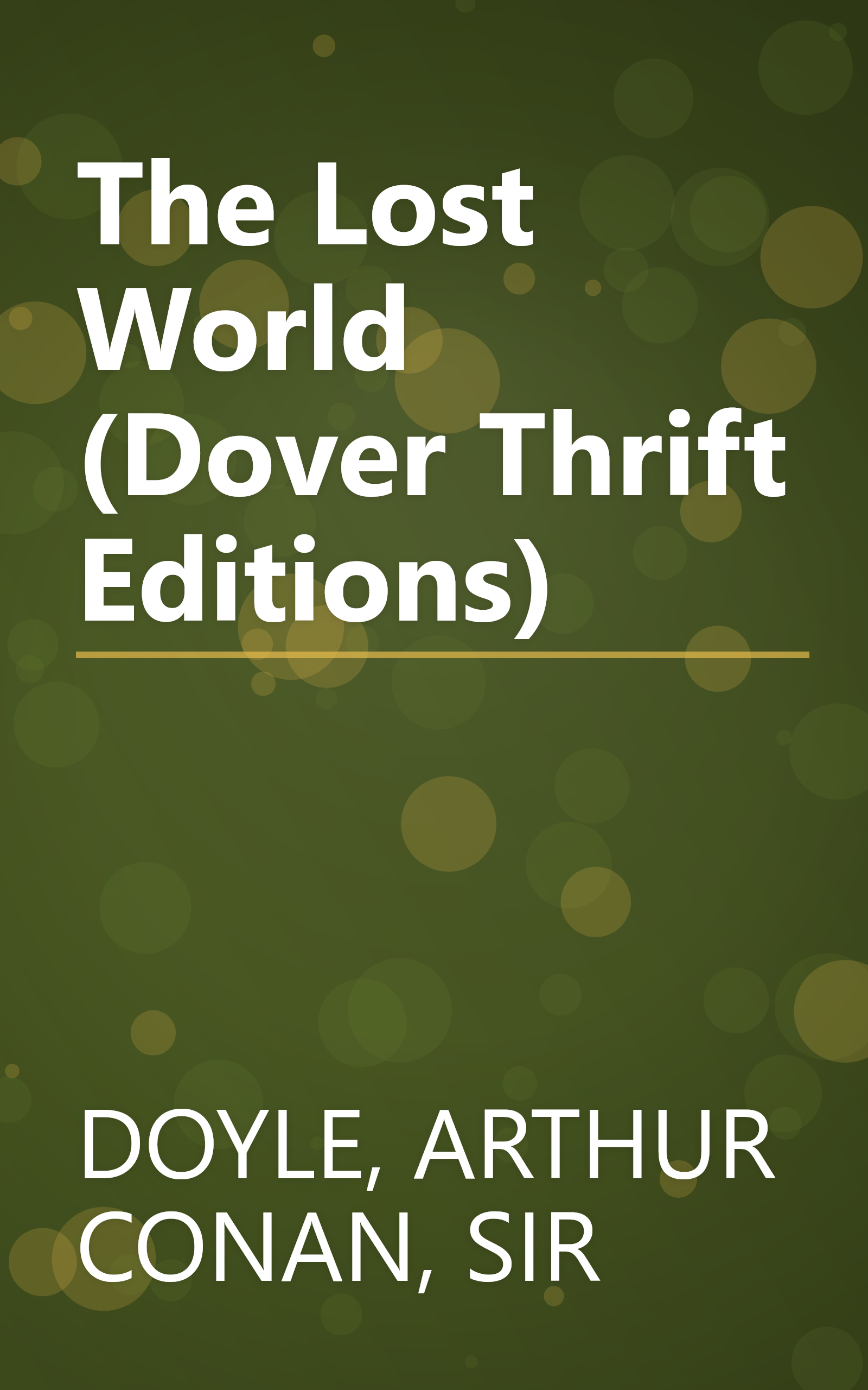 The Lost World (Dover Thrift Editions) book cover