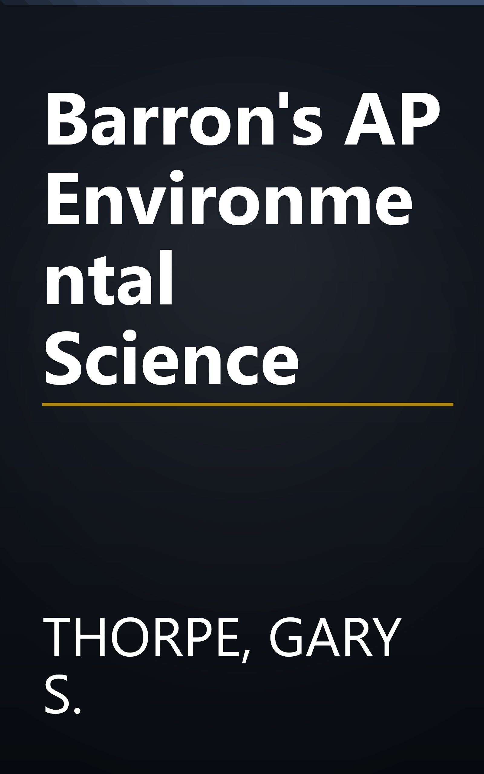 Barron's AP Environmental Science book cover