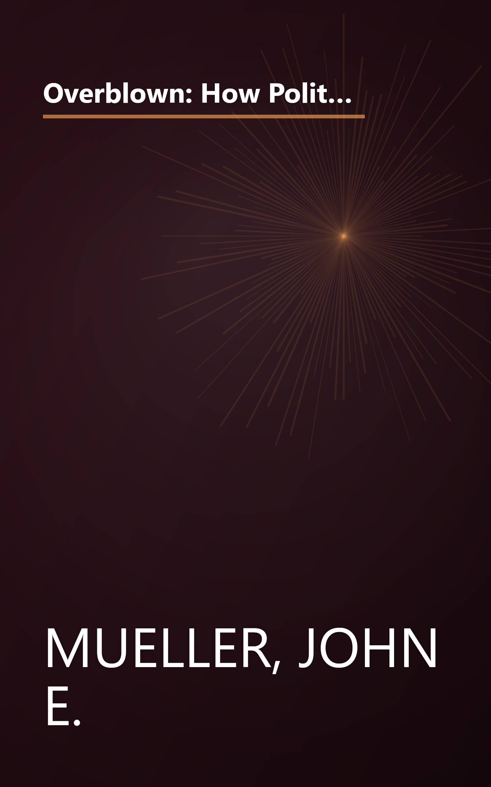 Overblown: How Politicians and the Terrorism Industry Inflate National Security Threats, and Why We Believe Them book cover